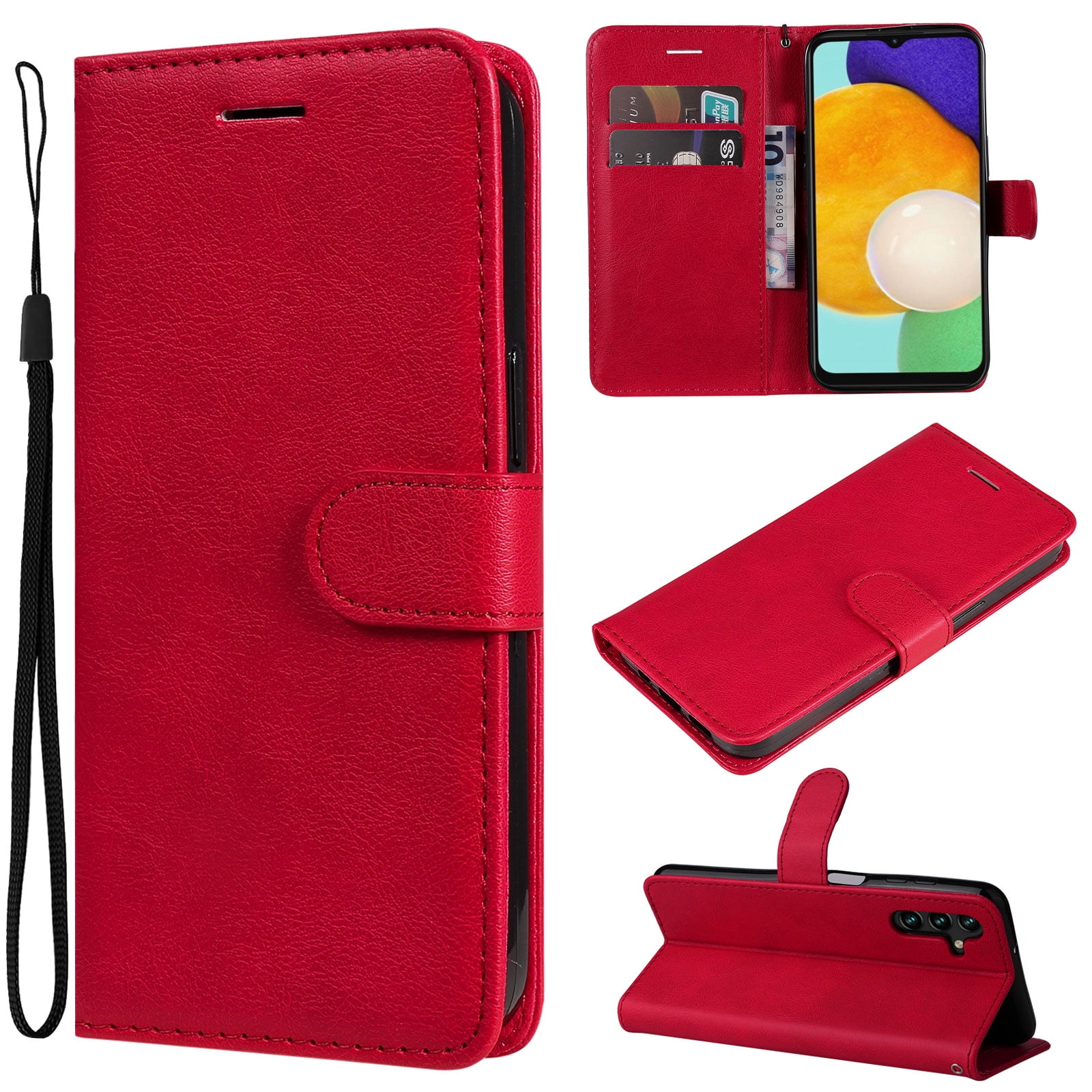 for Samsung Galaxy A15 Wallet Case, with Credit Card Holder and Wrist ...