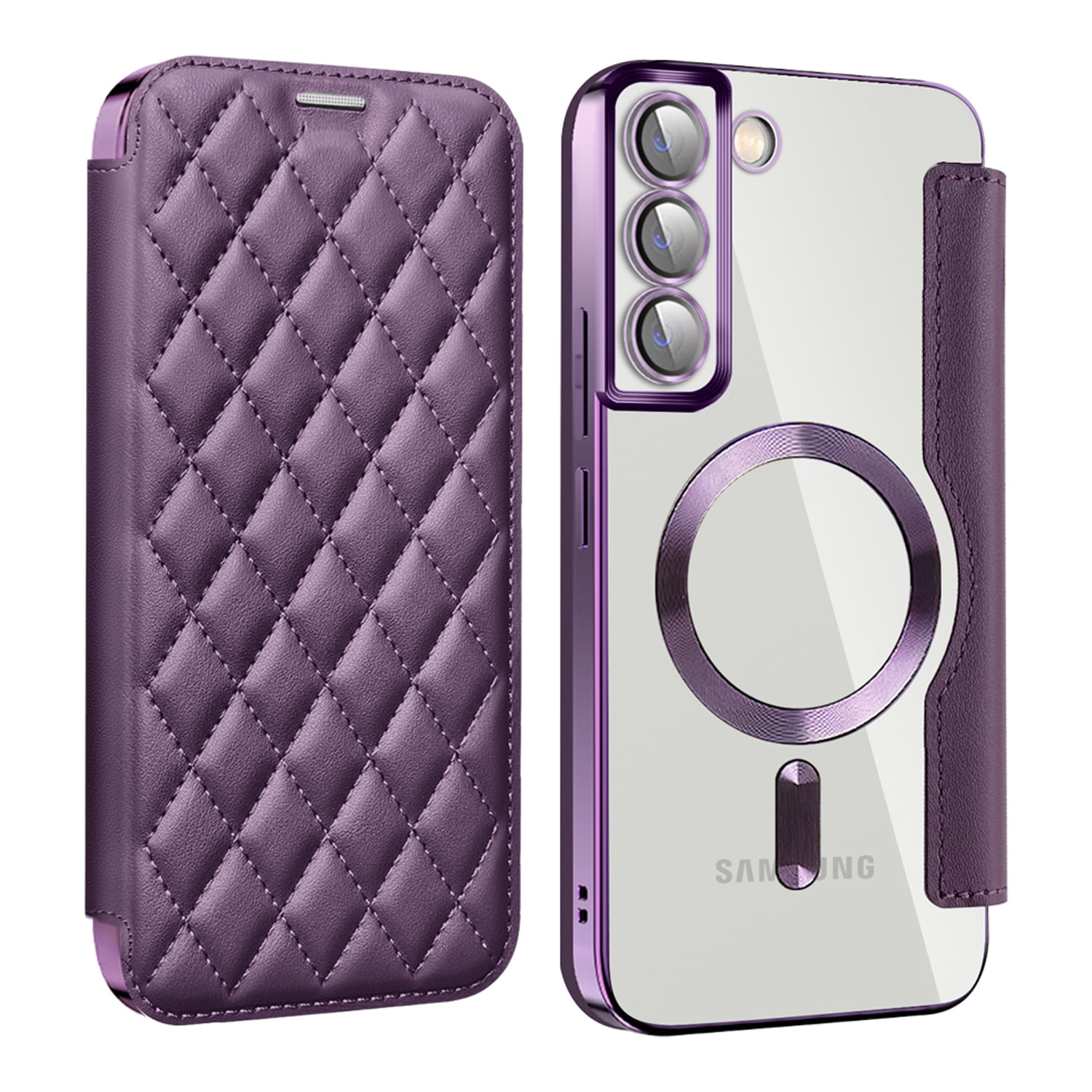 for Samsung Galaxy A15 Wallet Case Magnetic with Mag Safe, PU Leather ...