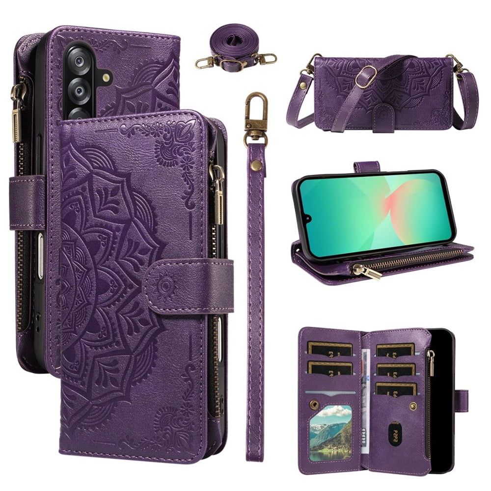For Samsung Galaxy A16 4G/5G Wallet Case, 9 Card Slots RFID Blocking ...