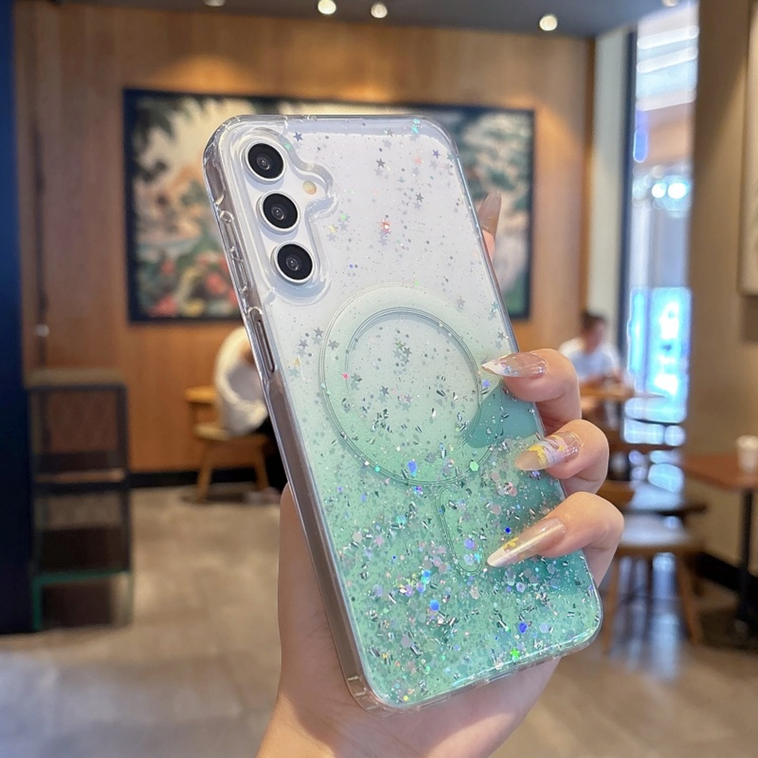 for Samsung Galaxy A16 5G/4G Case Glitter, Compatible with MagSafe ...