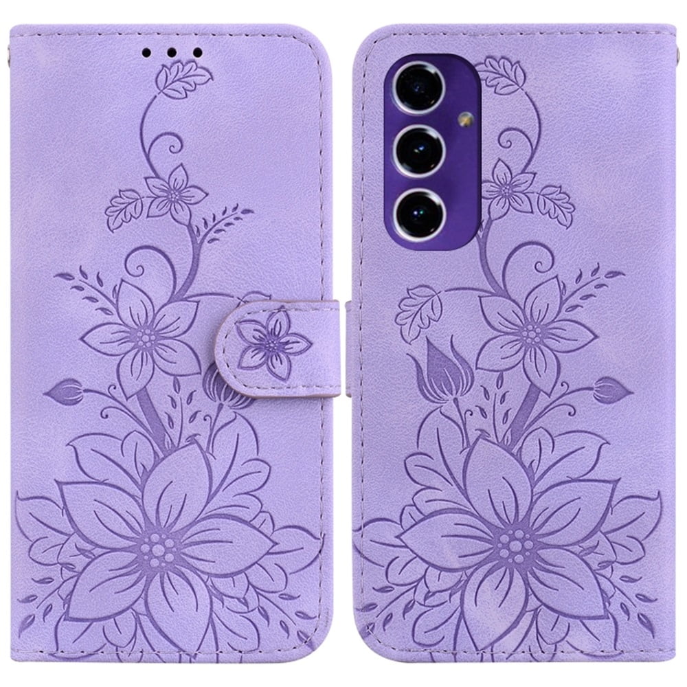 For Samsung Galaxy A16 5G 6.7" lily Embossed Strong Magnetic Attachment ...