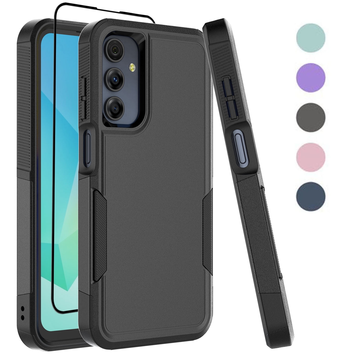 Samsung Galaxy A16 5G Phone Case, with Tempered Glass Screen Protector,Takfox Dual Layer ...