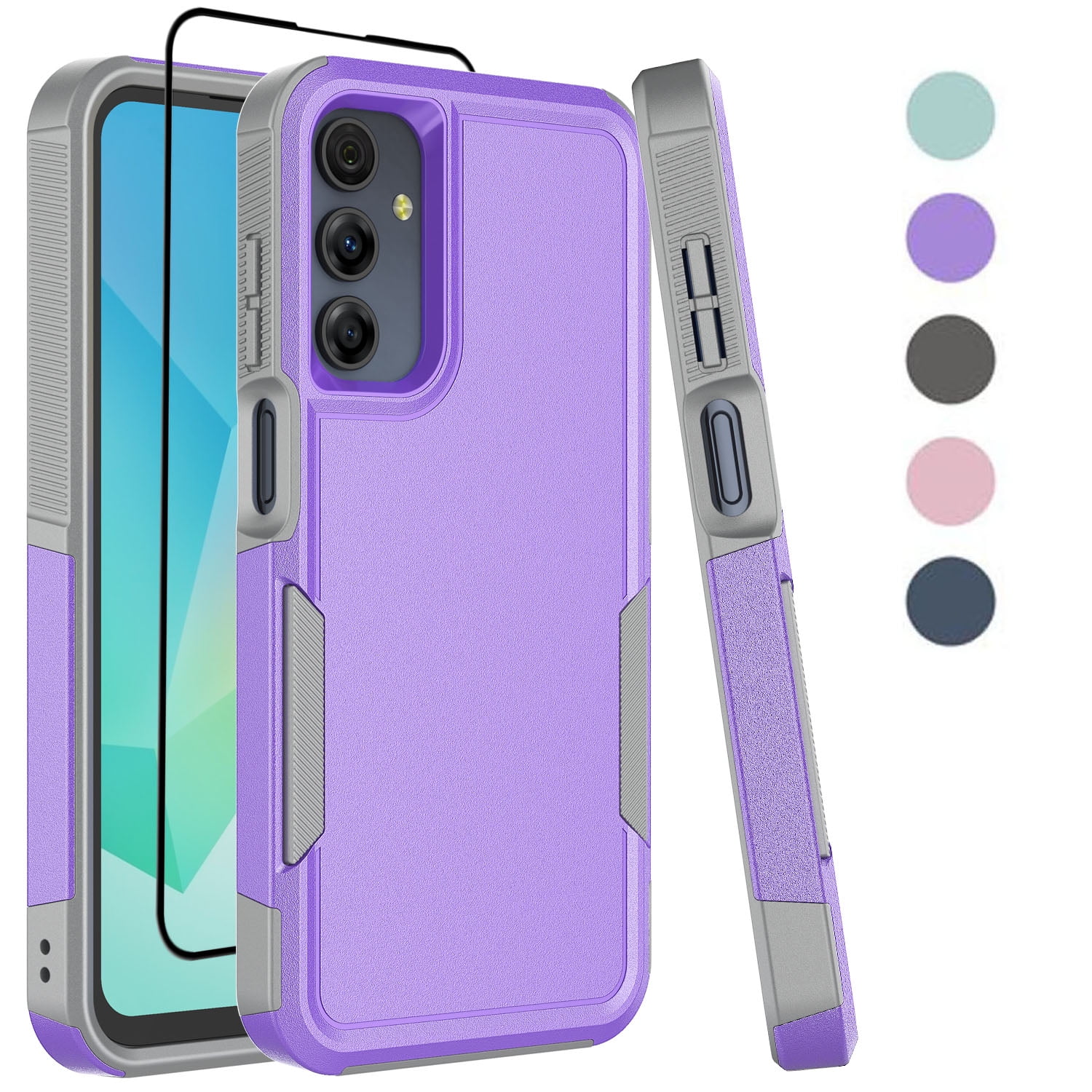 Samsung Galaxy A16 5G Phone Case, with Tempered Glass Screen Protector,Takfox Dual Layer ...