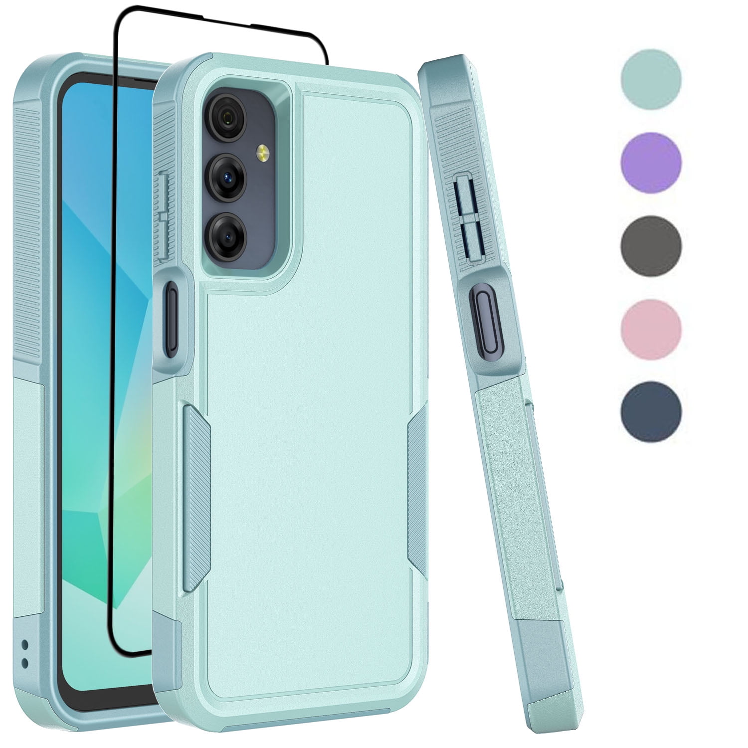 Samsung Galaxy A16 5G Phone Case, with Tempered Glass Screen Protector,Takfox Dual Layer ...