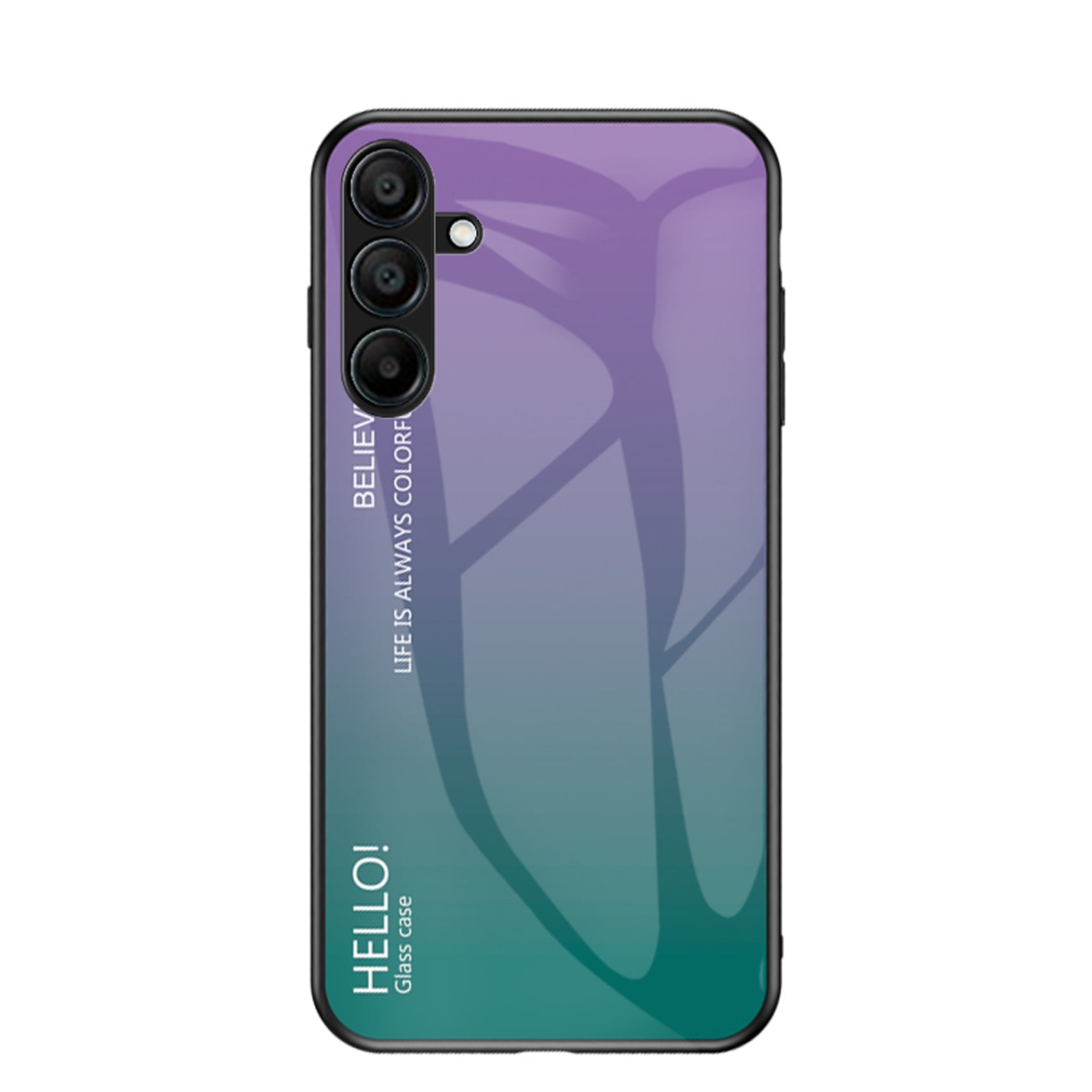 for Samsung Galaxy A17 5G Case,Tempered Glass Gradient Color Pattern ...