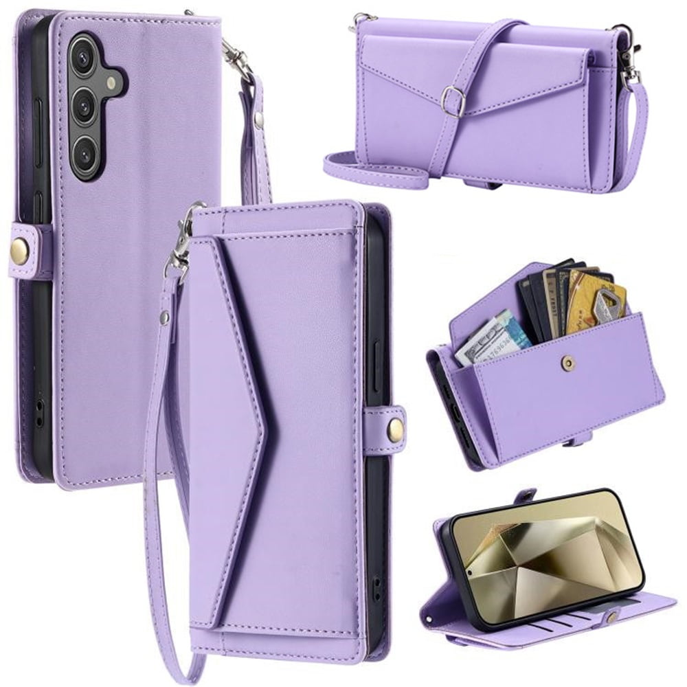 For Samsung Galaxy A17 5G Wallet Phone Case-PU Leather Flip Cover with ...