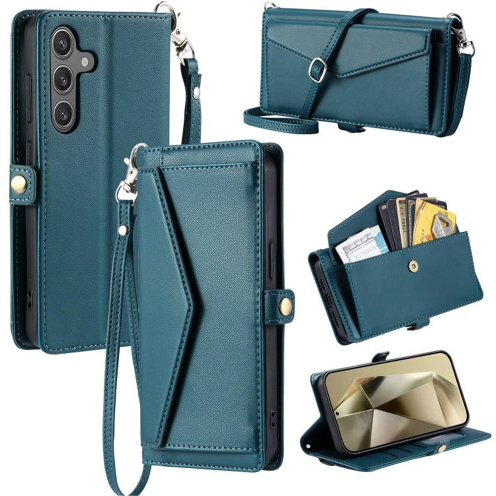 For Samsung Galaxy A17 5G Wallet Phone Case-PU Leather Flip Cover with ...