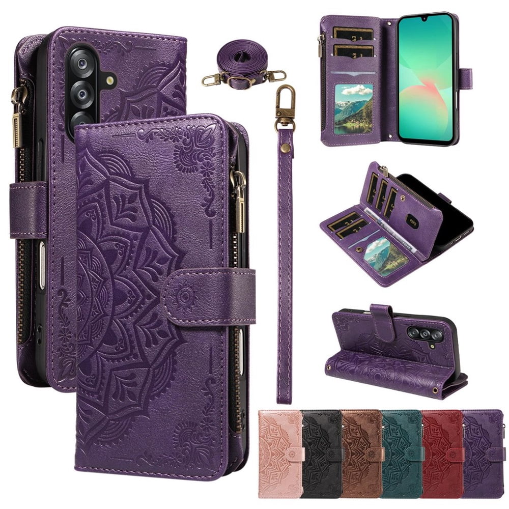For Samsung Galaxy A17/A26 5G Wallet Case, 9 Card Slots RFID Blocking ...