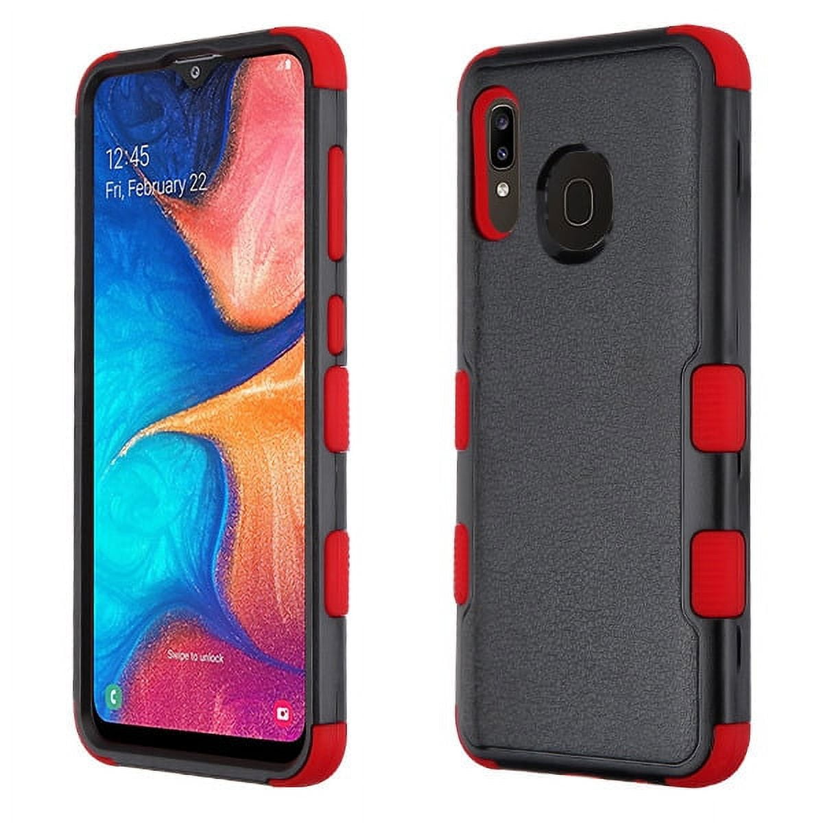 Samsung Galaxy A20 Phone Case Stylish Dual Layer Hard PC & TPU Rubber ...