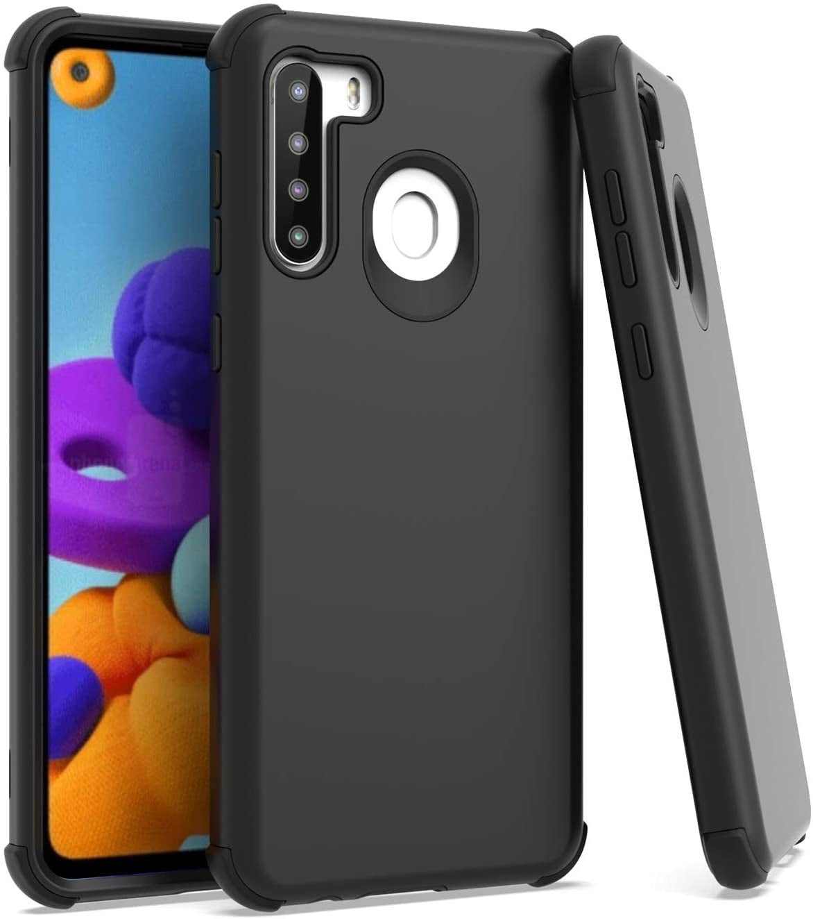Samsung Galaxy A21 Phone Case 3 In 1 Hybrid Impact Armor Hard Pc And Tpu