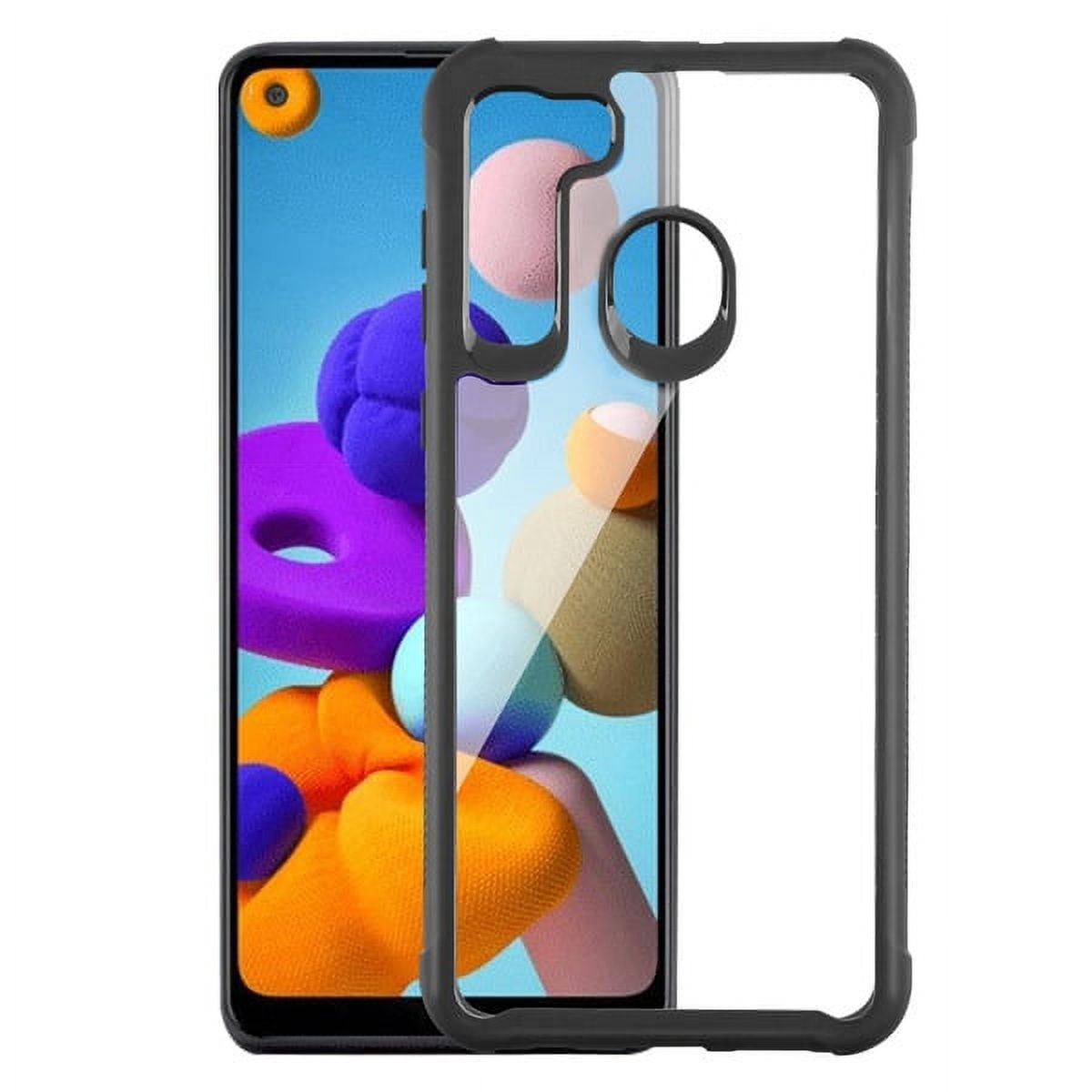 Samsung Galaxy A21 Phone Case Clear Transparent Hybrid Rugged ...