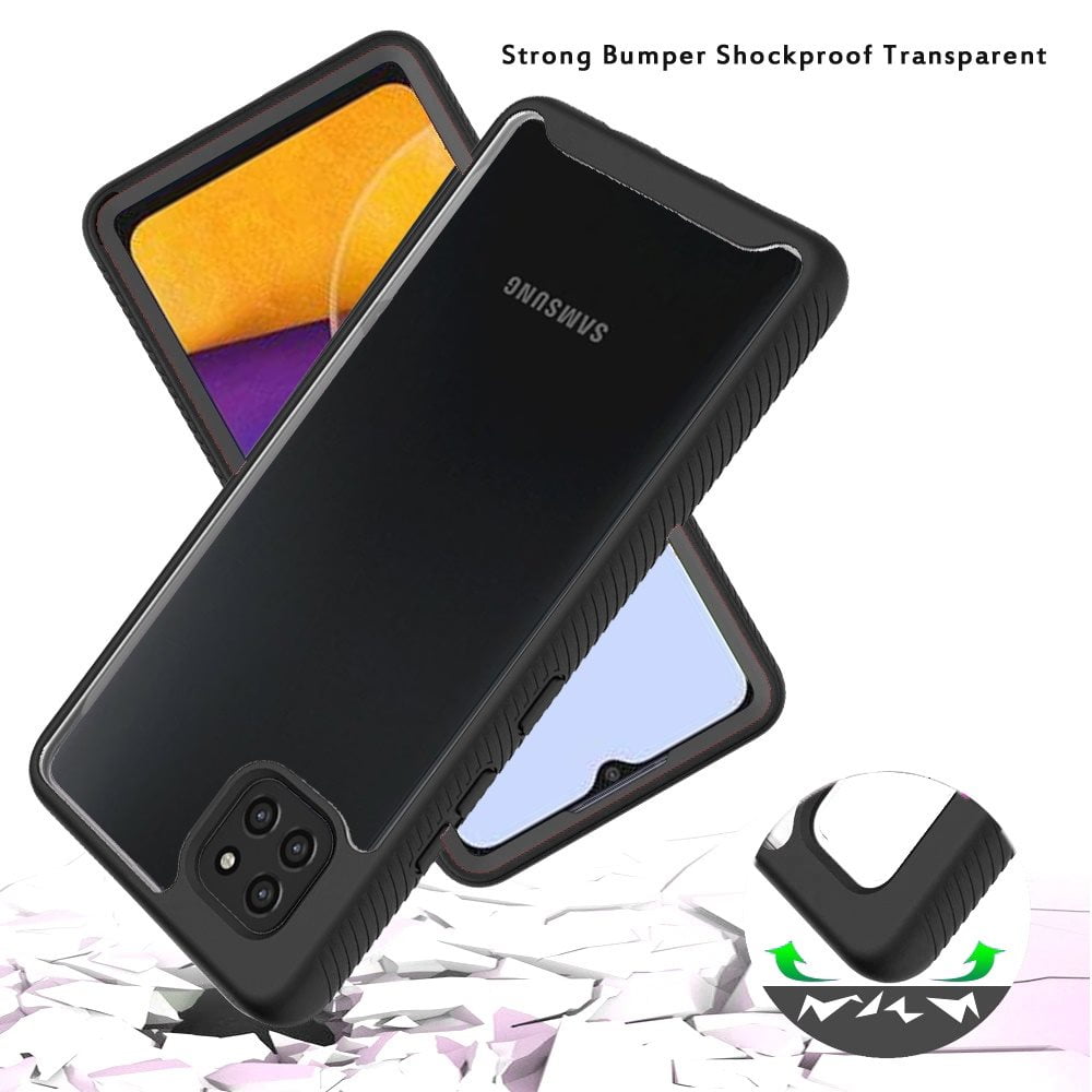 for Samsung Galaxy A22 5G Clear Dual Layer Tuff Rugged Bumper Frame ...