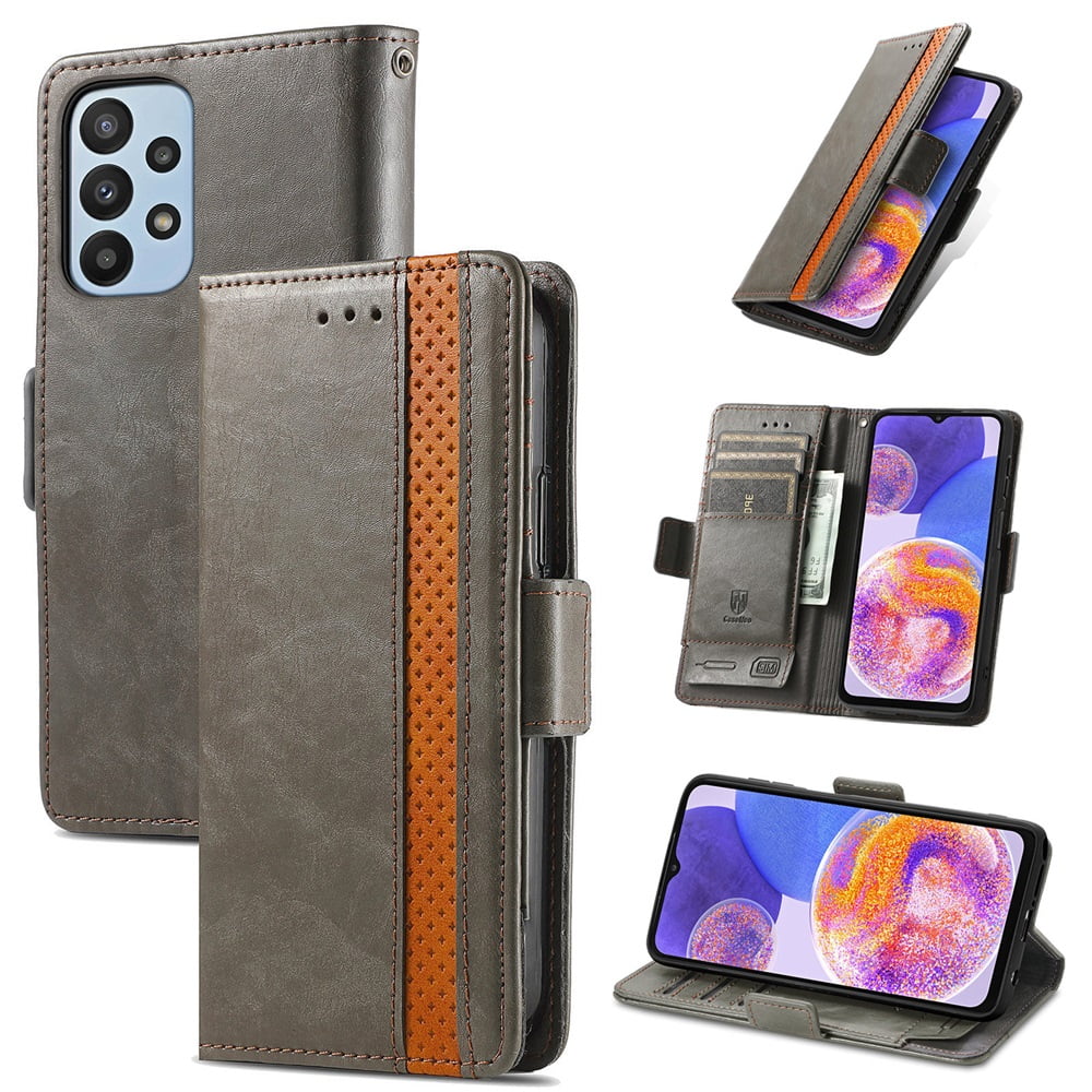 For Samsung Galaxy A23 Leather Phone Case Wallet Folio Flip Cover ...