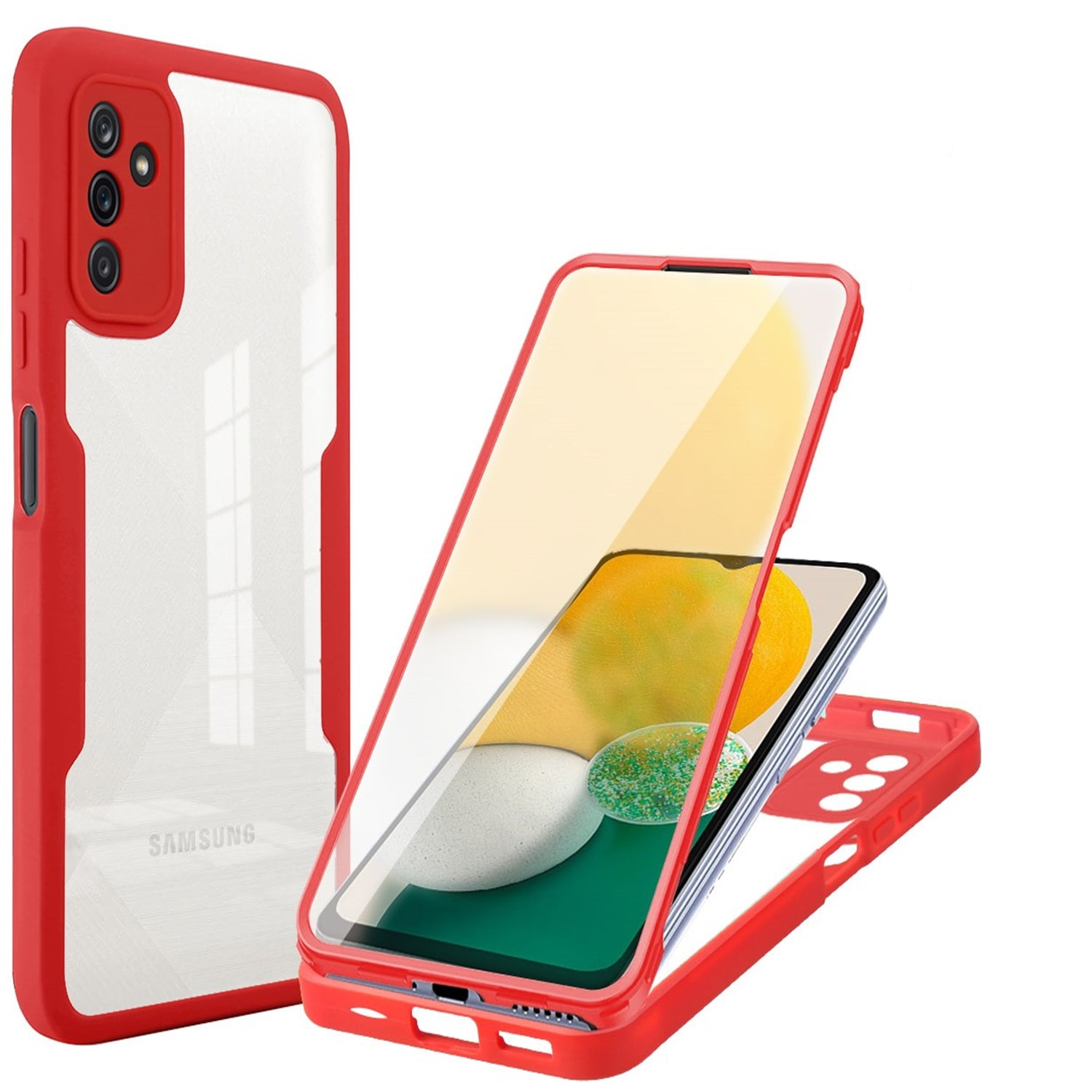 for Samsung Galaxy A25 5G Case with Built-in Screen Protector, Clear ...