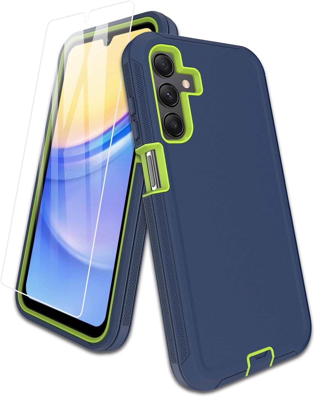 for Samsung Galaxy A25-5G Case, with Screen Protector, Port Protection ...