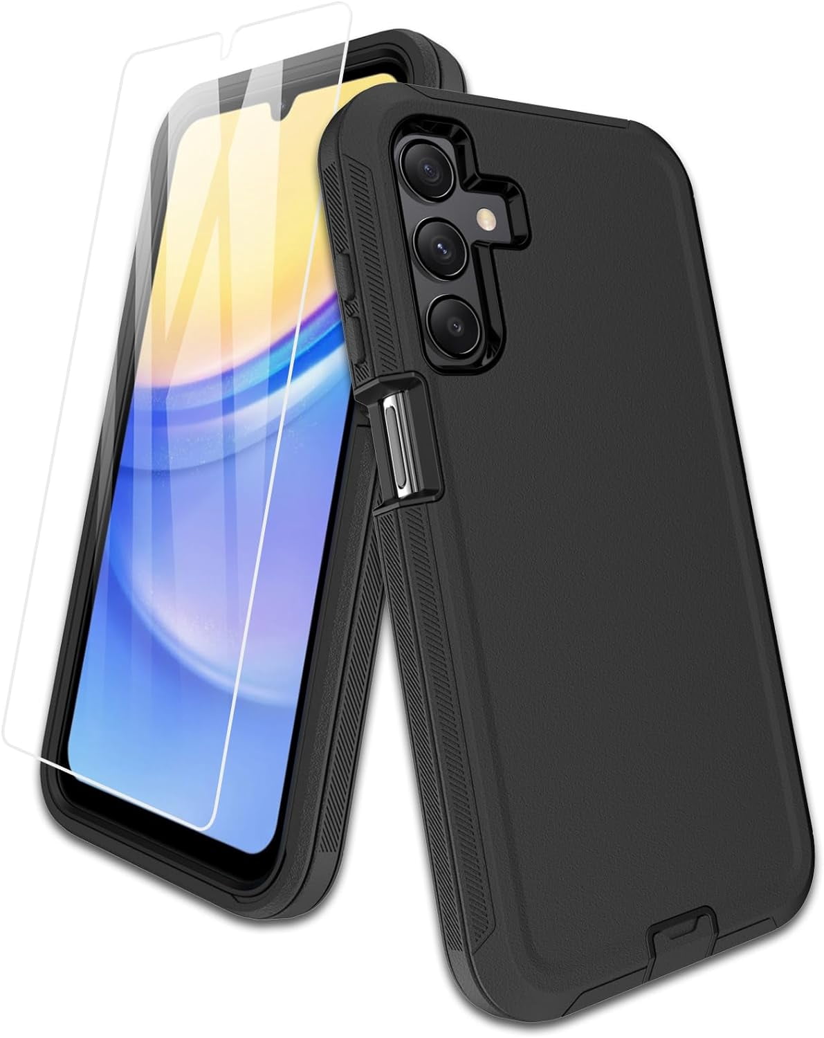 for Samsung Galaxy A25-5G Case, with Screen Protector, Port Protection ...