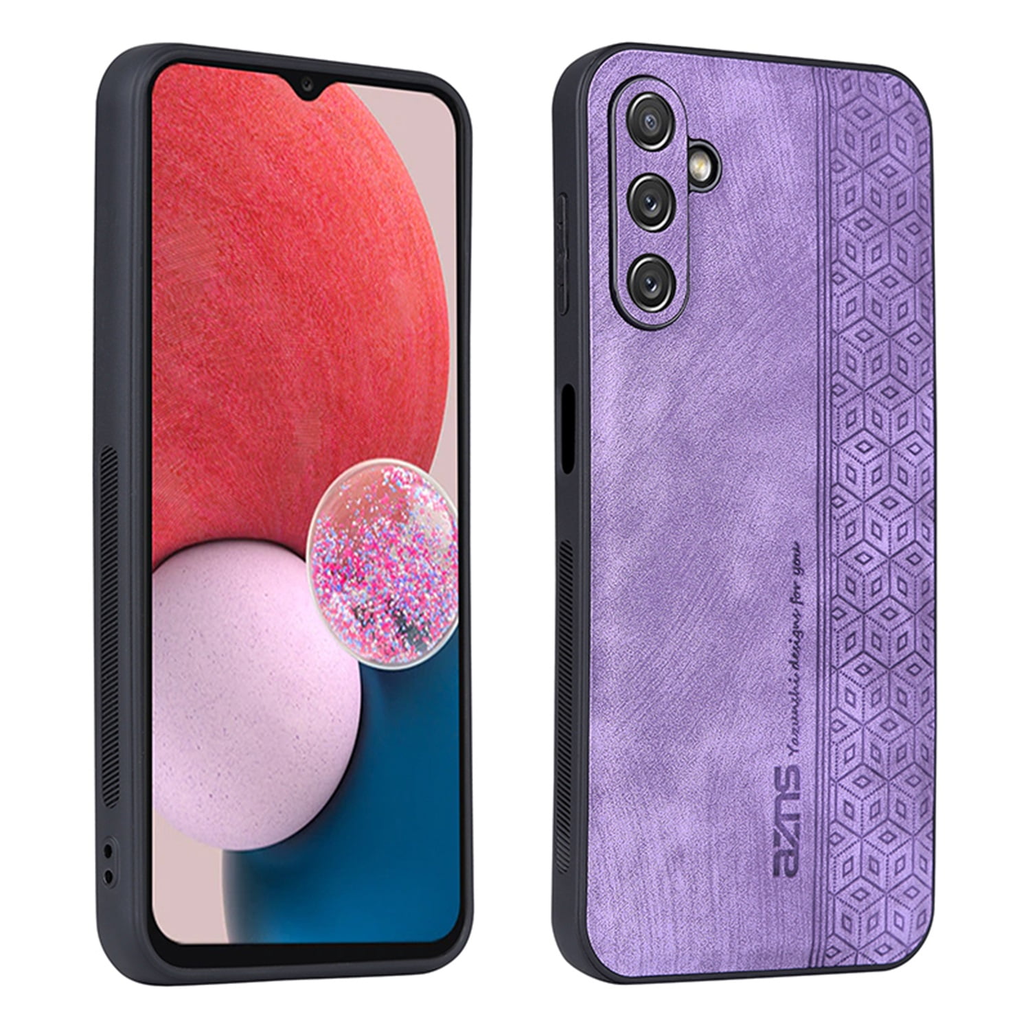 for Samsung Galaxy A26 5G Case, PU Lether Anti-Slip Shockproof Silicone ...