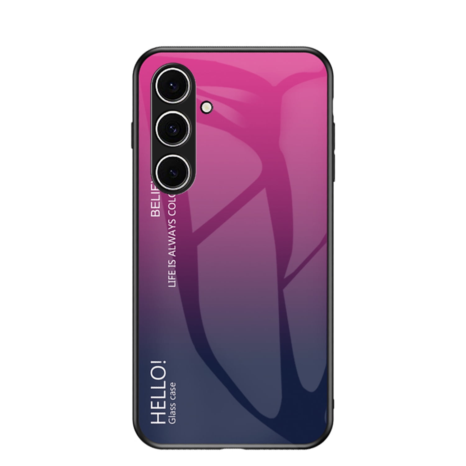 for Samsung Galaxy A26 5G Tempered Glass Case, Micro-Frosted Frame ...
