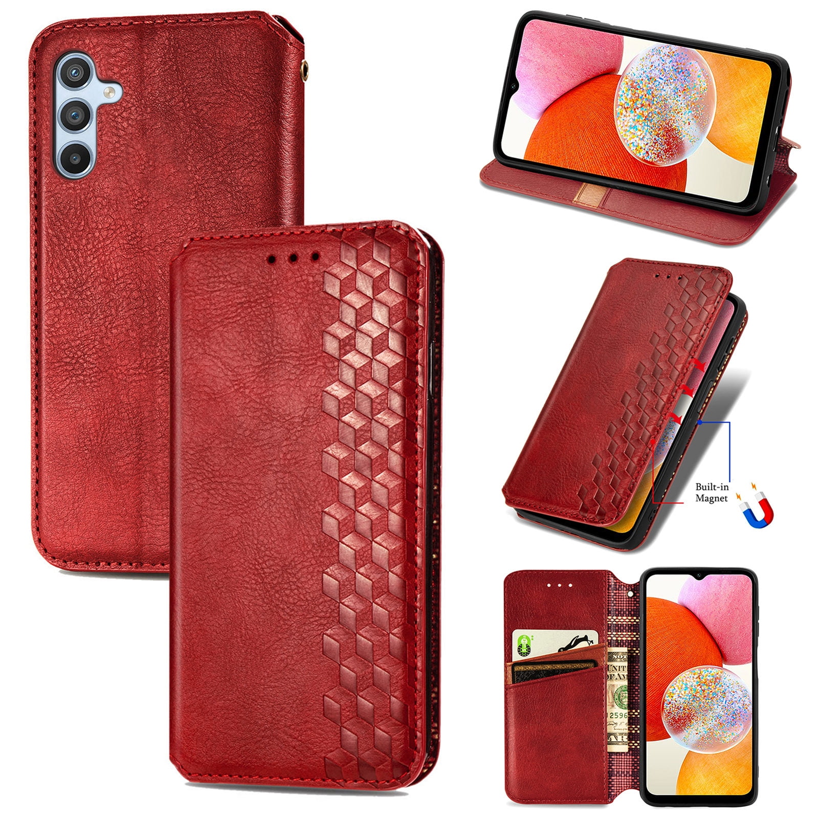for Samsung Galaxy A26 5G Wallet Case, Men's Retro Premium Business PU ...