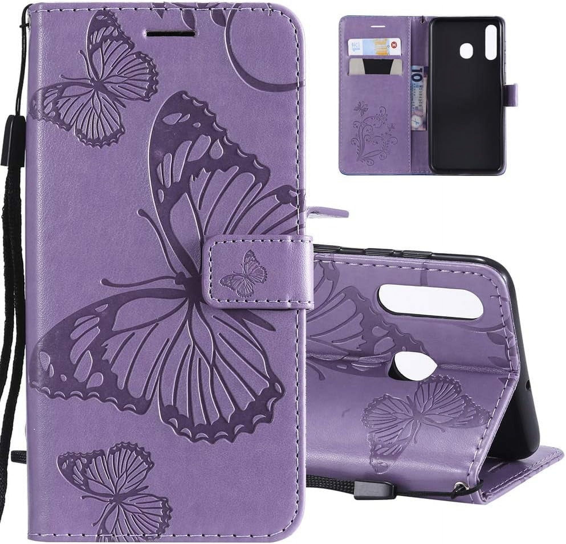for Samsung Galaxy A30 Case, Galaxy A20 Case PU Leather Butterfly ...