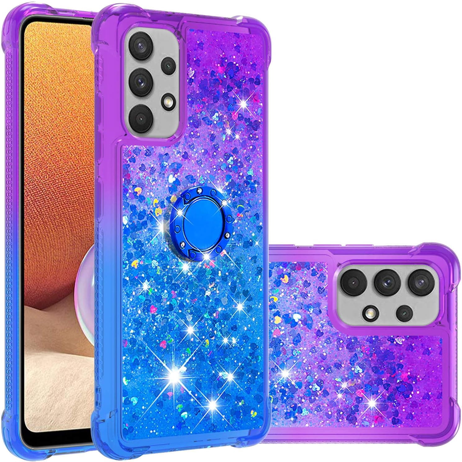 Samsung Galaxy A32 4G Case, Gradient Quicksand Series Glitter Bling ...