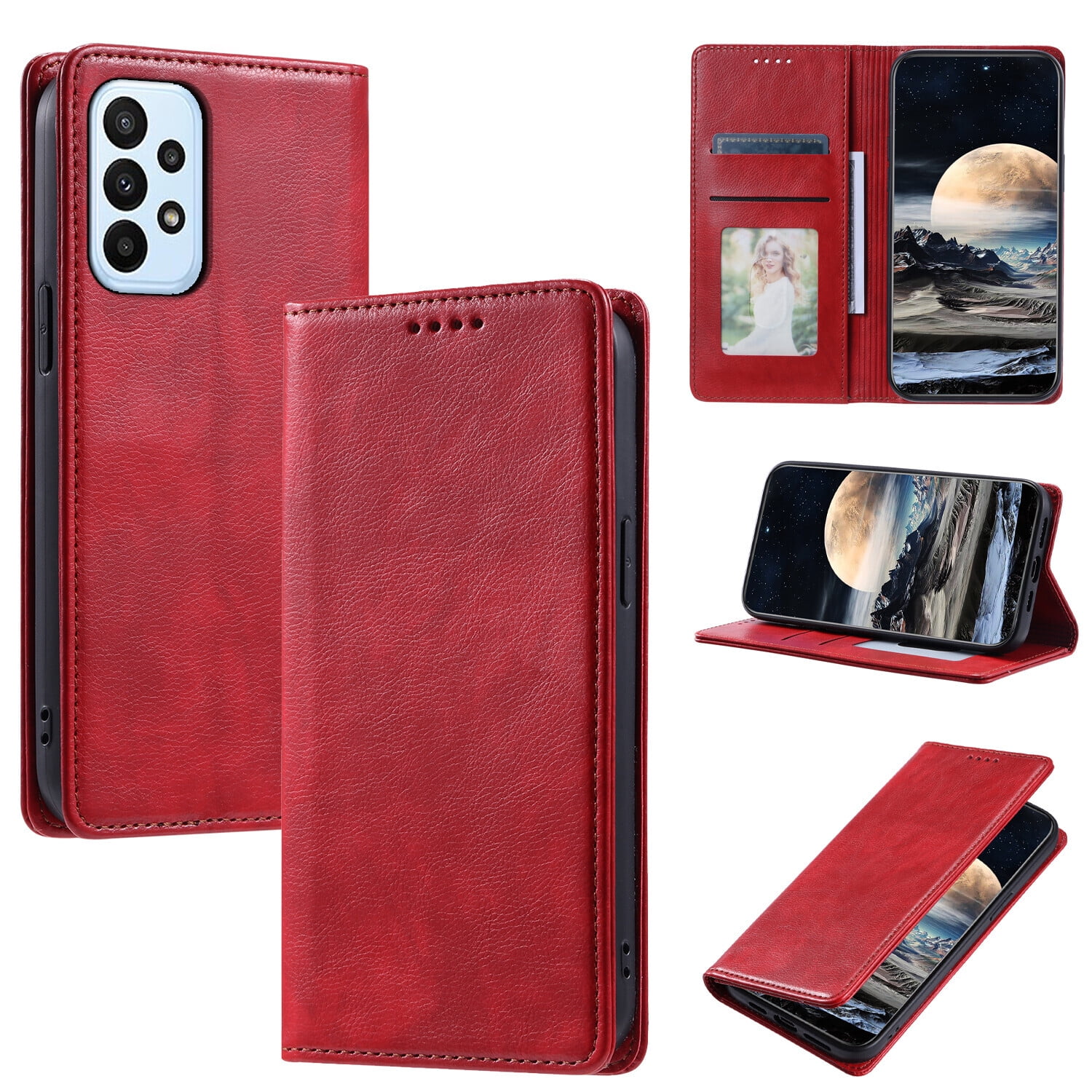 Samsung Galaxy A32 4G Case ,Magnetic Leather Cover Flip Slim Wallet ...