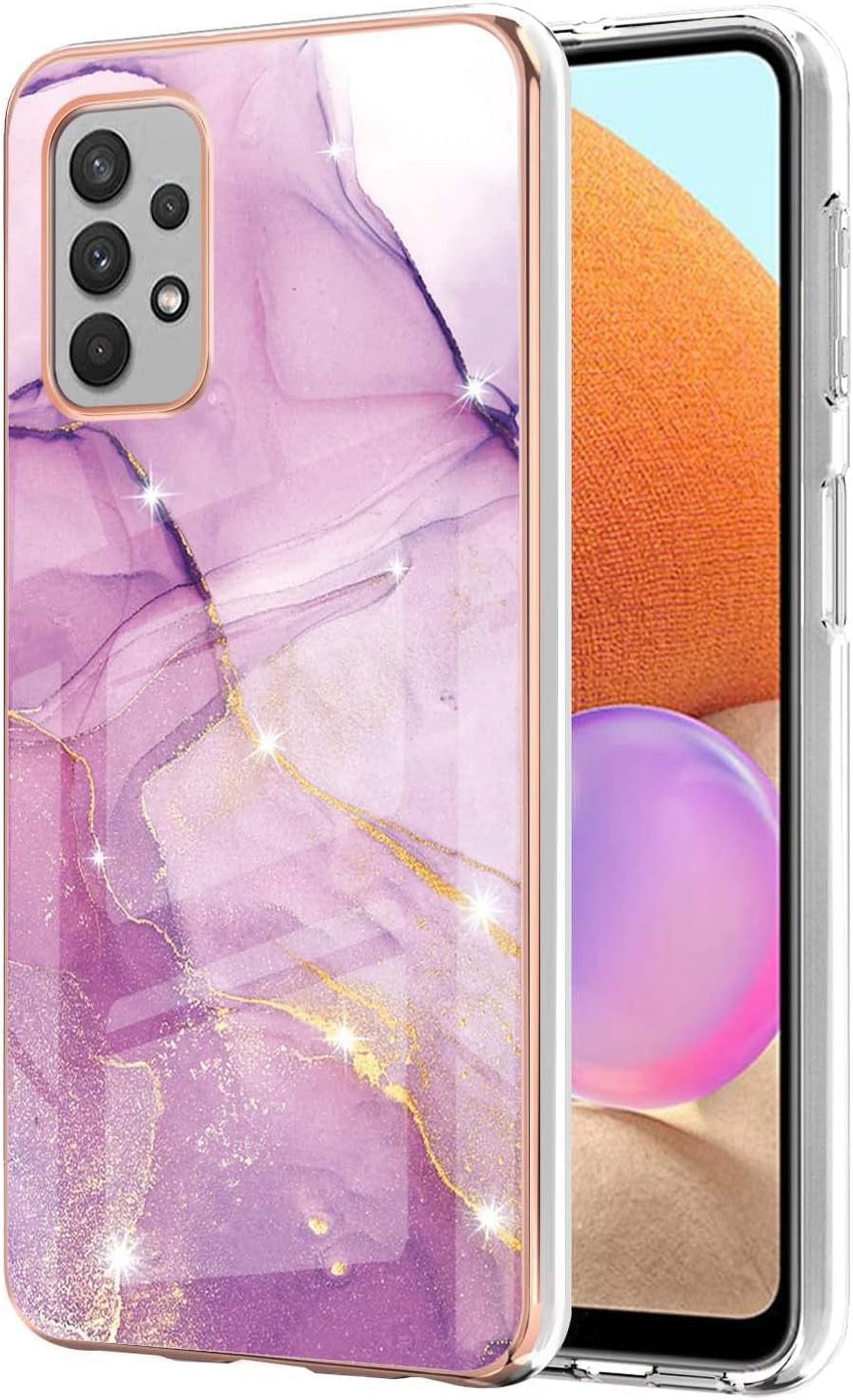 for Samsung Galaxy A32 4G Case, Soft TPU + IMD Marble Pattern Slim ...