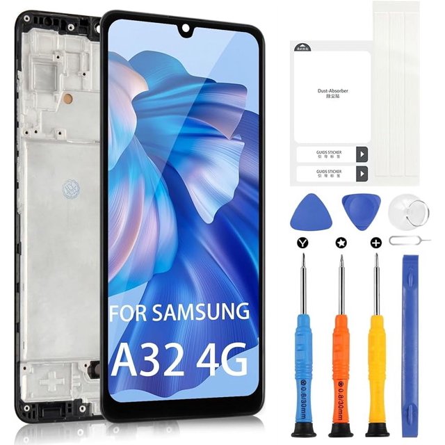 for Samsung Galaxy A32 4G Screen Replacement kit, LCD Display with Frame Touch Digitizer for ...