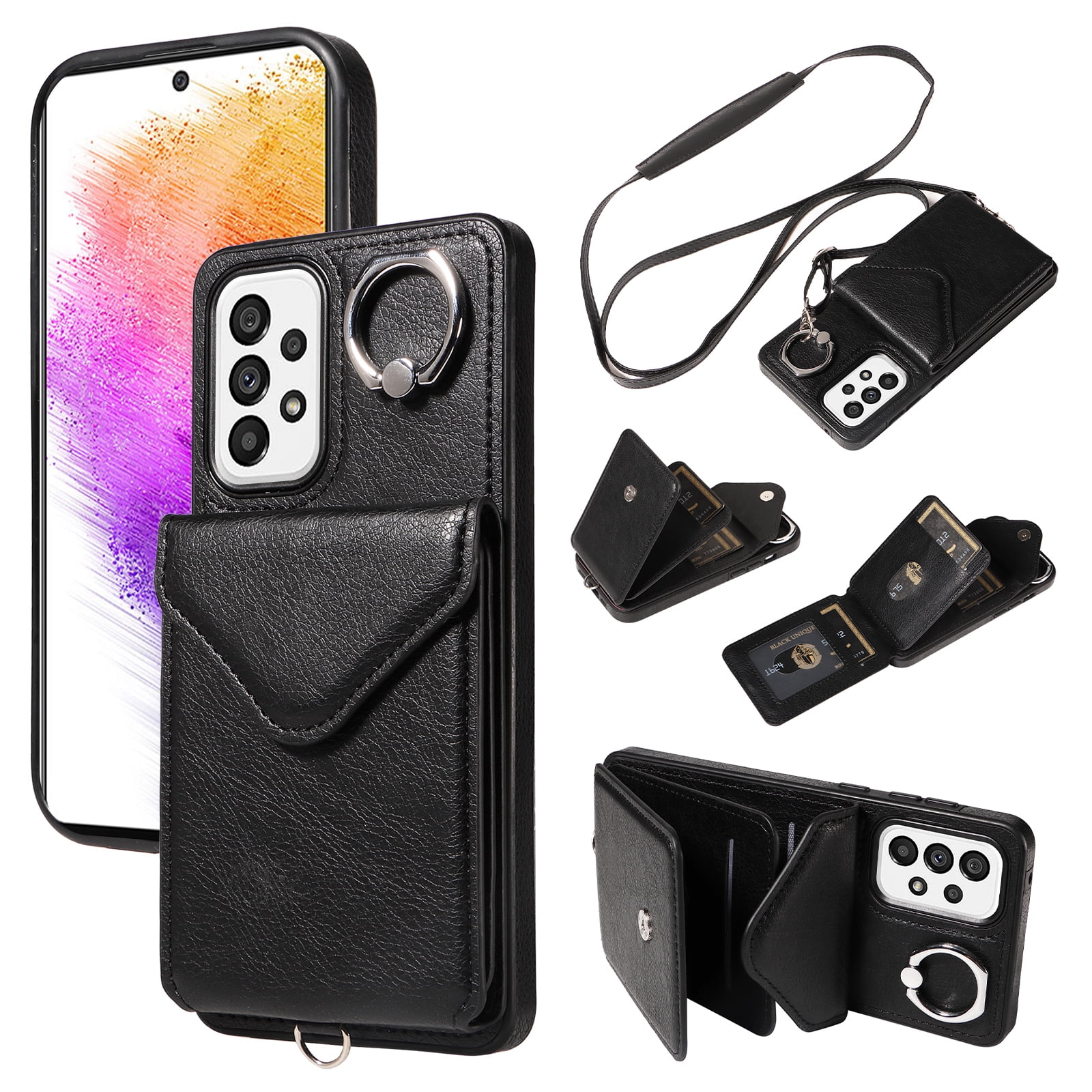 for Samsung Galaxy A33 5G PU Leather Back + TPU Frame Rugged Case ...