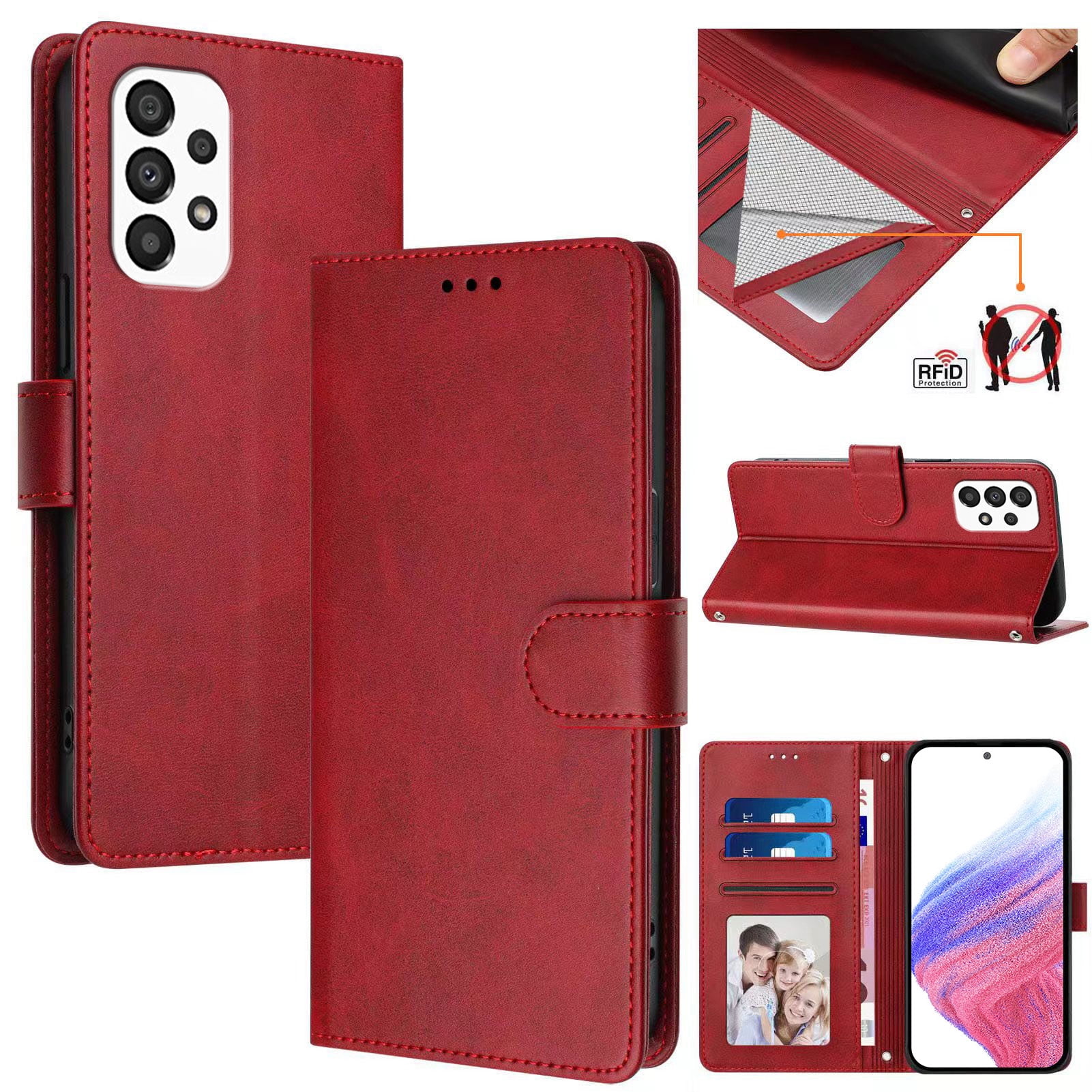 Samsung Galaxy A33 Case ,RFID Blocking Flip PU Leather Wallet Card ...
