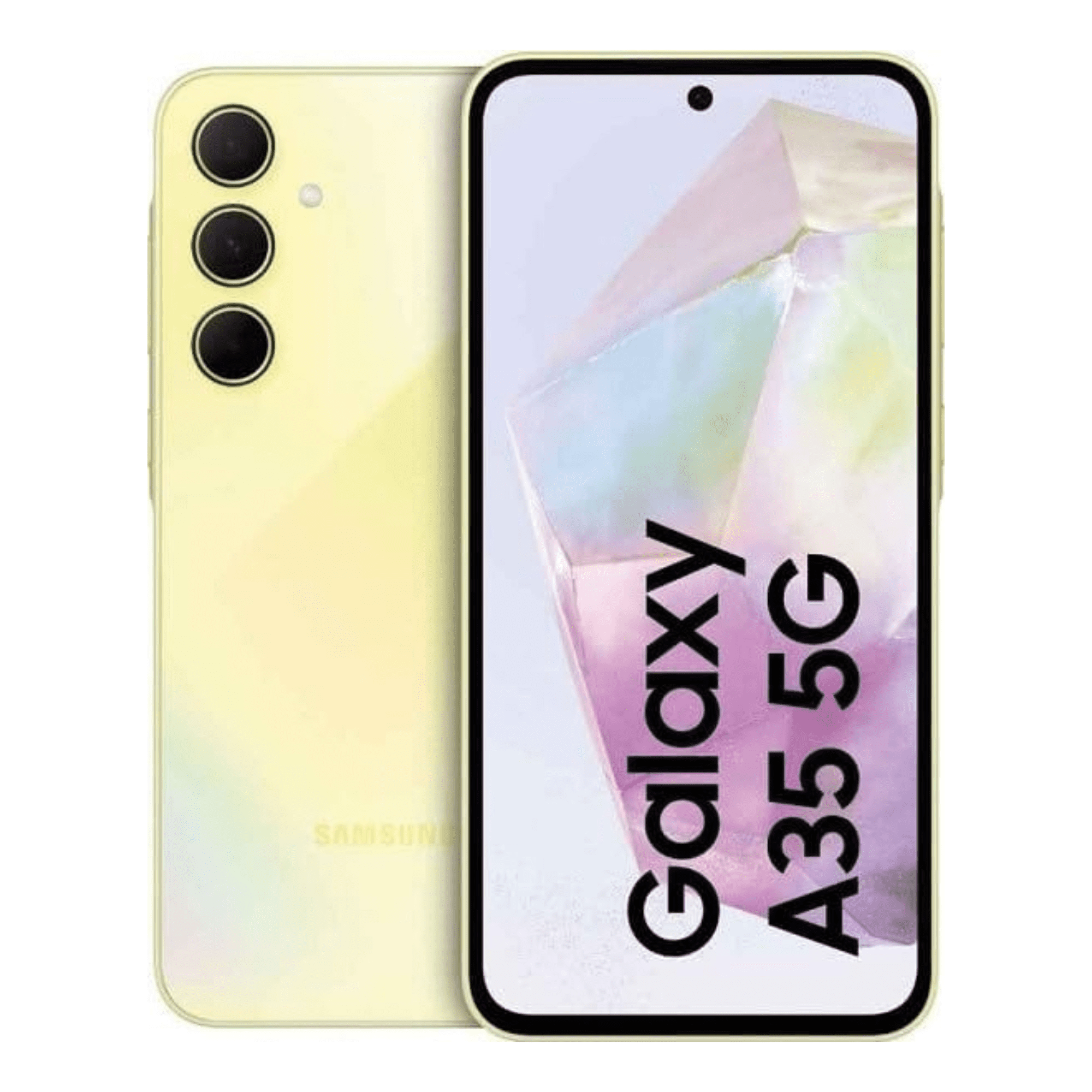 Samsung Galaxy A35, 5G+4G LTE, 128GB+8GB, Unlocked, Tmobile Mint Tello, 6.6" 120Hz, 50MP, Lemon ...