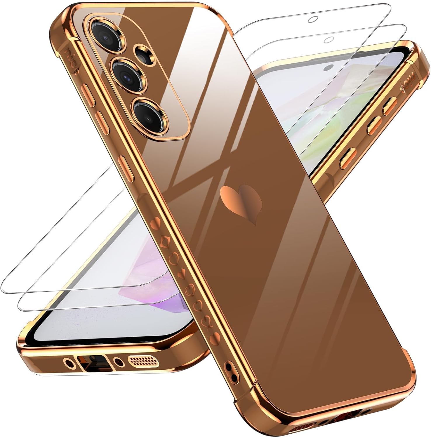 for Samsung Galaxy A35 5G Case: with Tempered Glass Screen Protector [2 ...