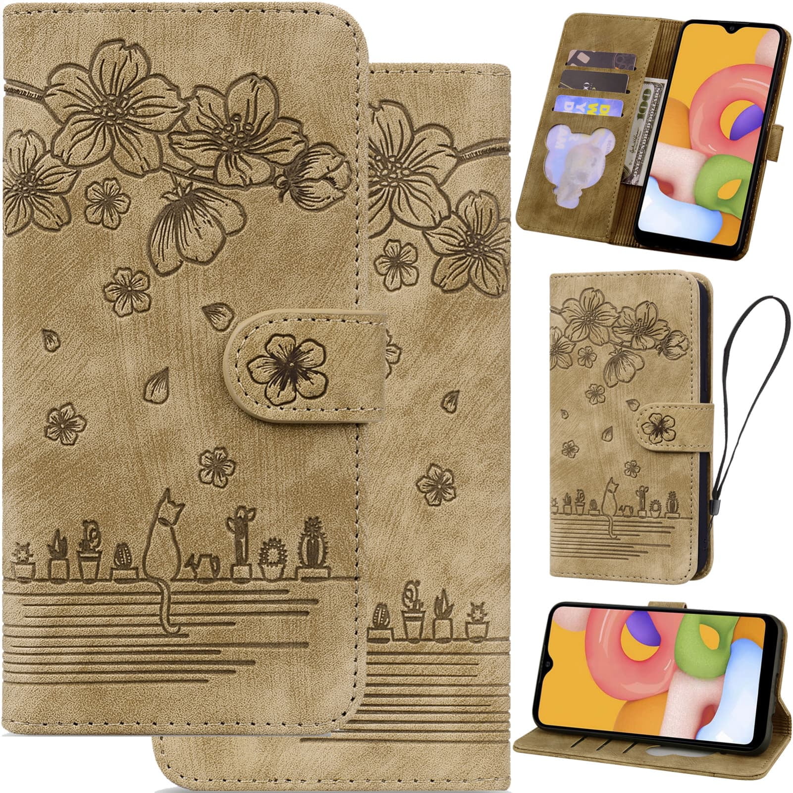 for Samsung Galaxy A35 (5G) Leather Phone Case, Oil Painting Style ...