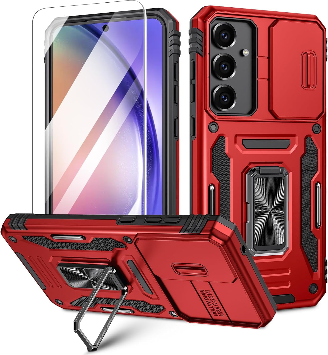 for Samsung Galaxy A35/A55 Camera Cover Case + Screen Protector(1 Pack), Samsung A35/A55 Case ...