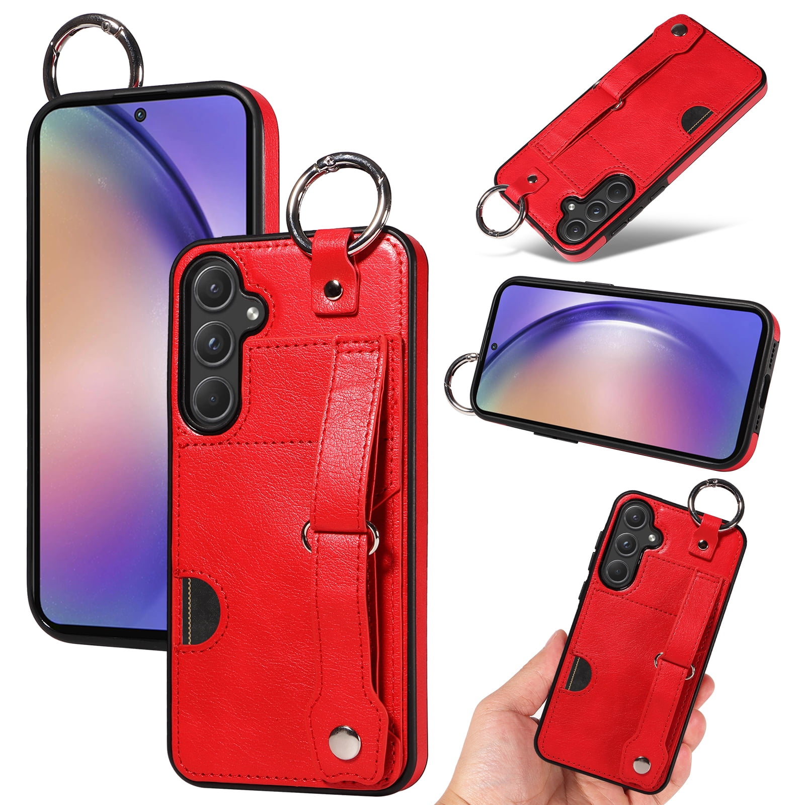 for Samsung Galaxy A35 Wallet Case with Card Holder, Hand Wrist Strap ...