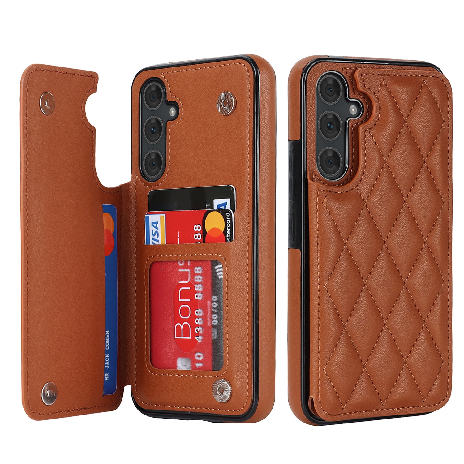 for Samsung Galaxy A36 5G Back Wallet Case, RFID Blocking Card Holder Luxury PU Leather ...