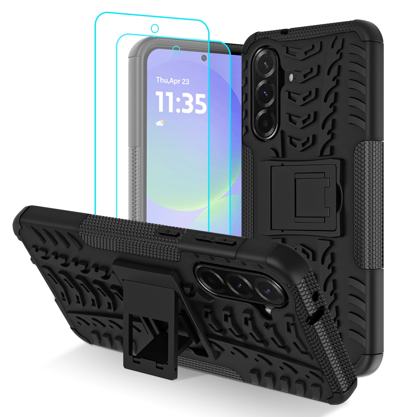 For Samsung Galaxy A36 5G Case with 2 Pack Screen Protector, Military ...