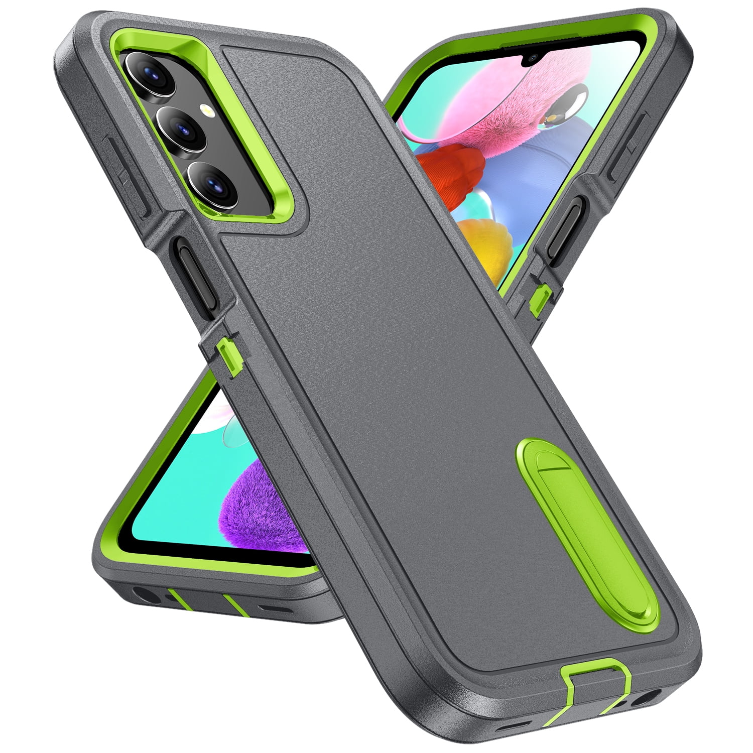 for Samsung Galaxy A36 5G Case Kickstand Durable 3-Layer Military Grade Protective Case Hybrid ...