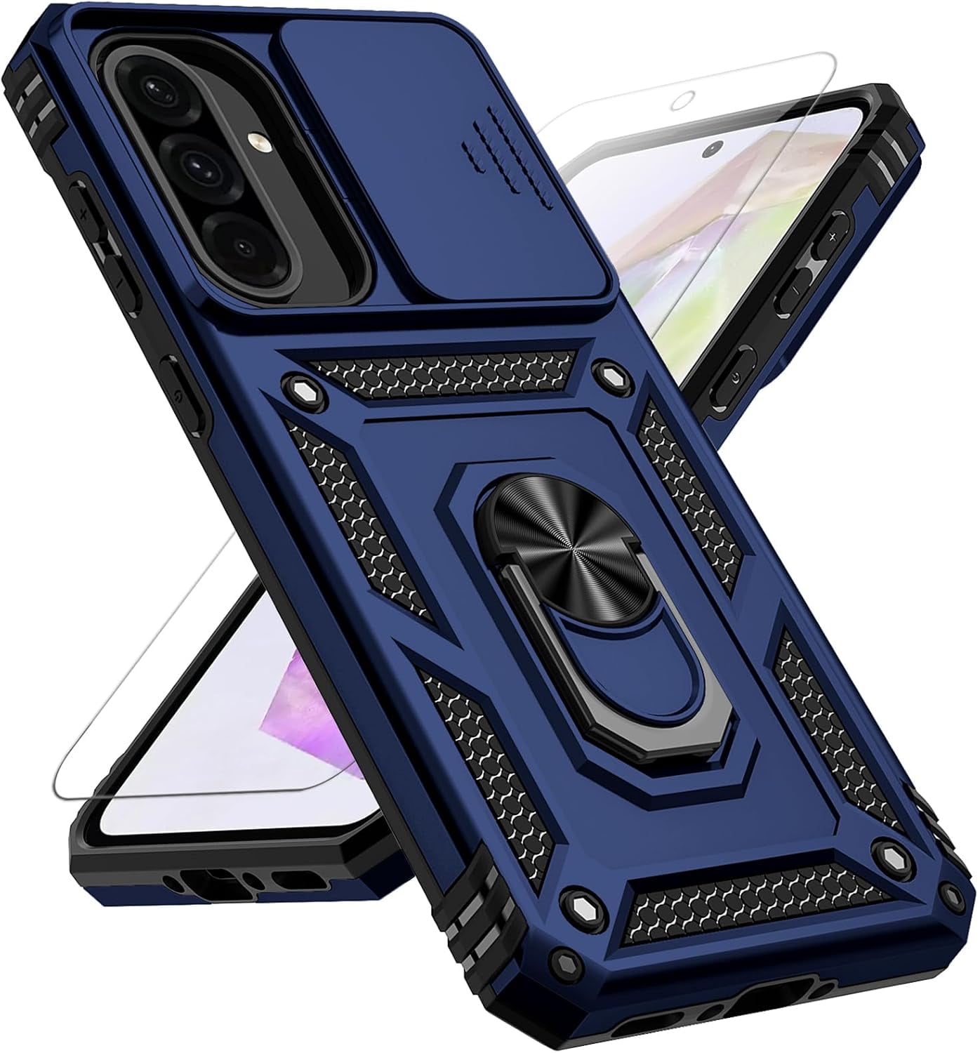 for Samsung Galaxy A36 5G Case with Slide Camera Cover HD Screen ...