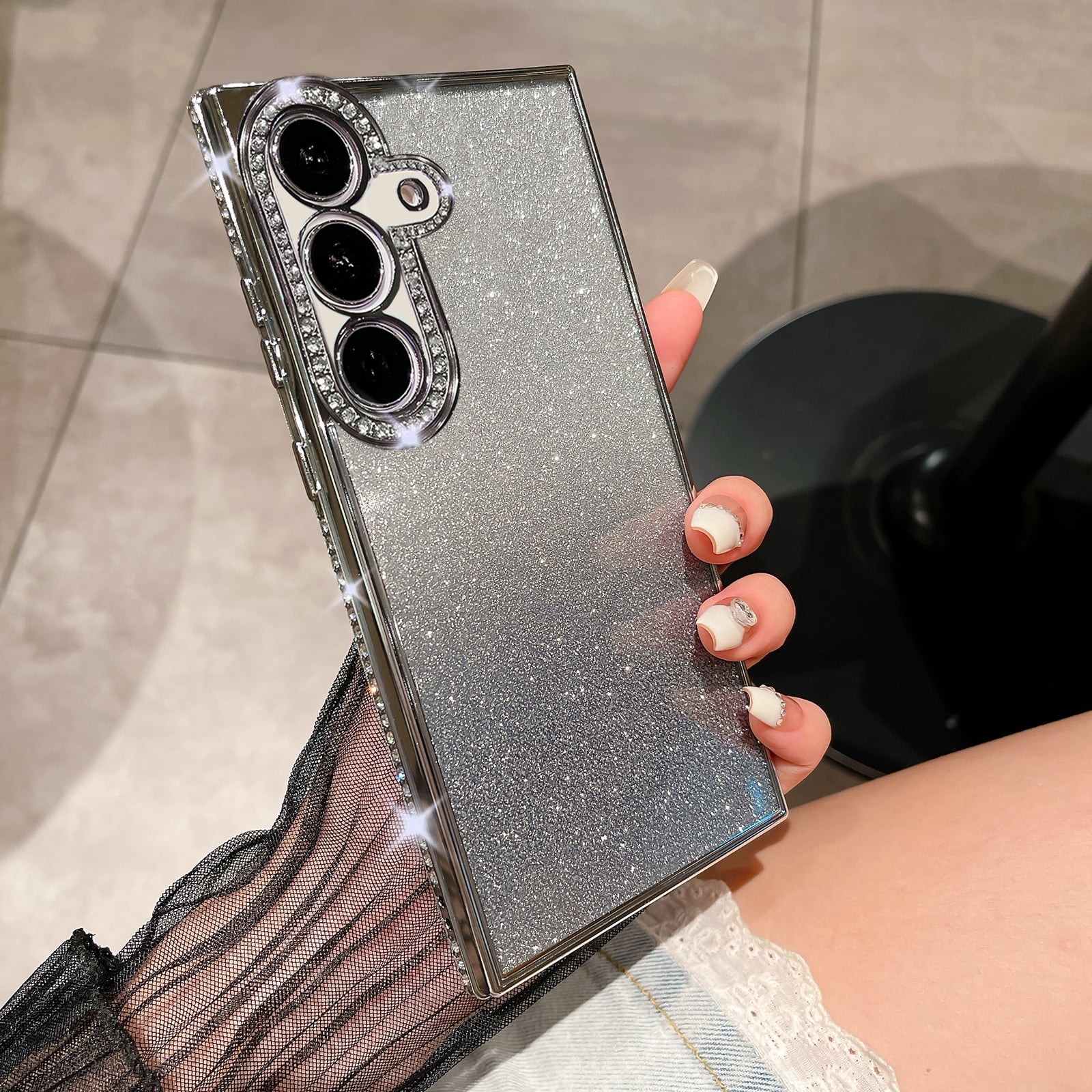 for Samsung Galaxy A36 5G Clear Glitter Case, Cute Luxury Bling Sparkly ...