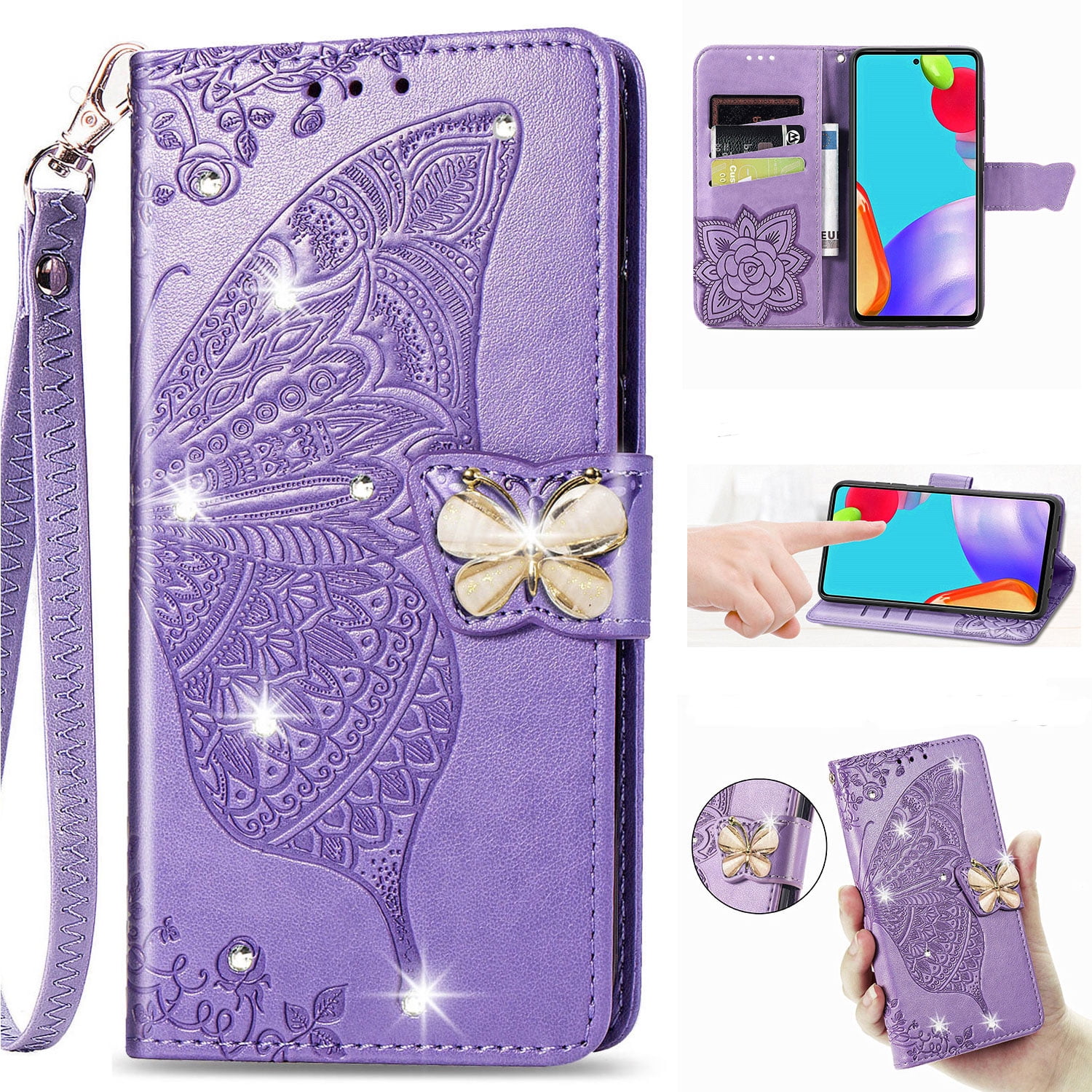 for Samsung Galaxy A36 5G Phone Case Wallet, Women Flip Folio Cover ...