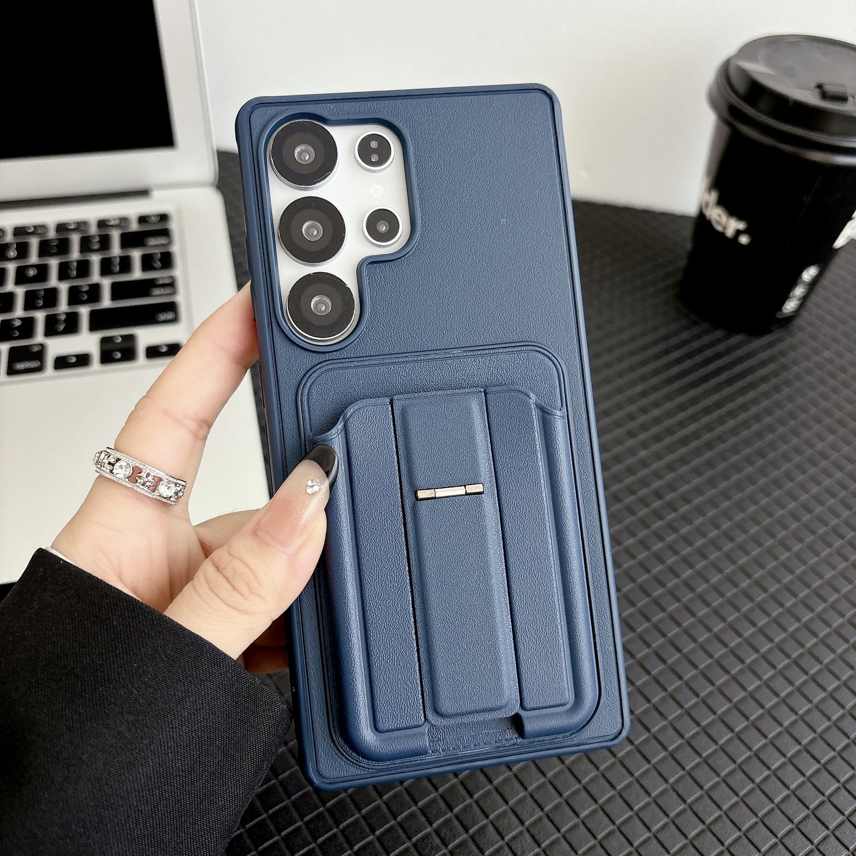 for Samsung Galaxy A36 5G Protective Back Case with PU Leather ...