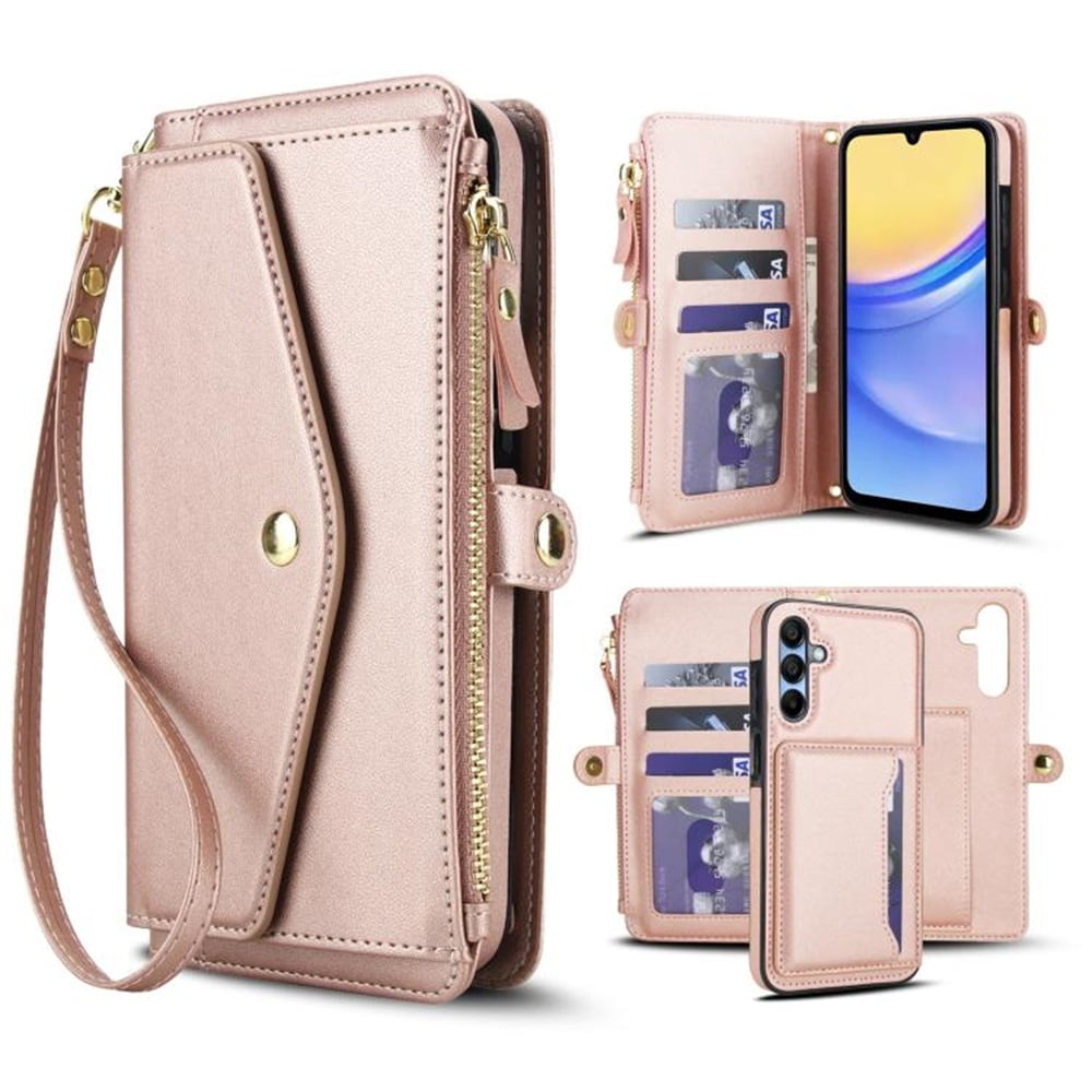 For Samsung Galaxy A36 5G【RFID Blocking】Multi functional 2-in-1 Soft PU ...