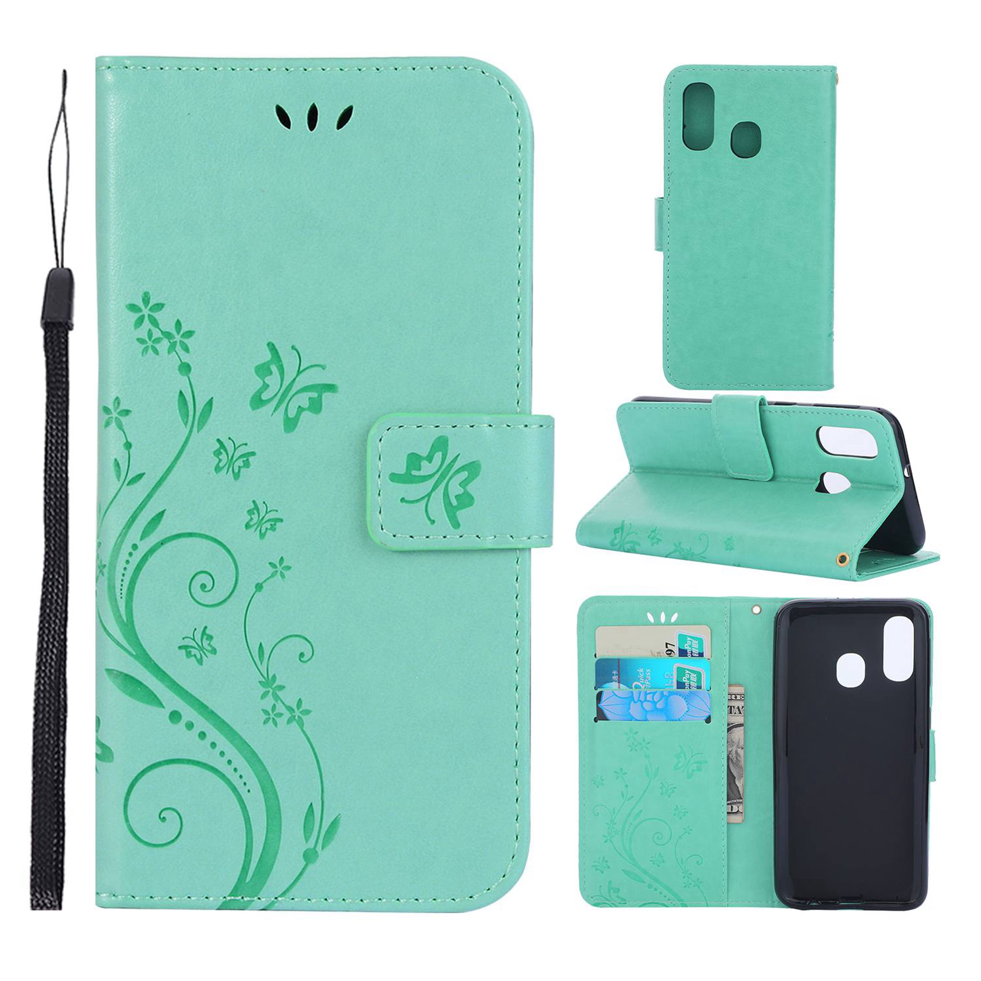 Samsung Galaxy A40 Wallet Case, Dteck Embossed Flower PU Leather ...