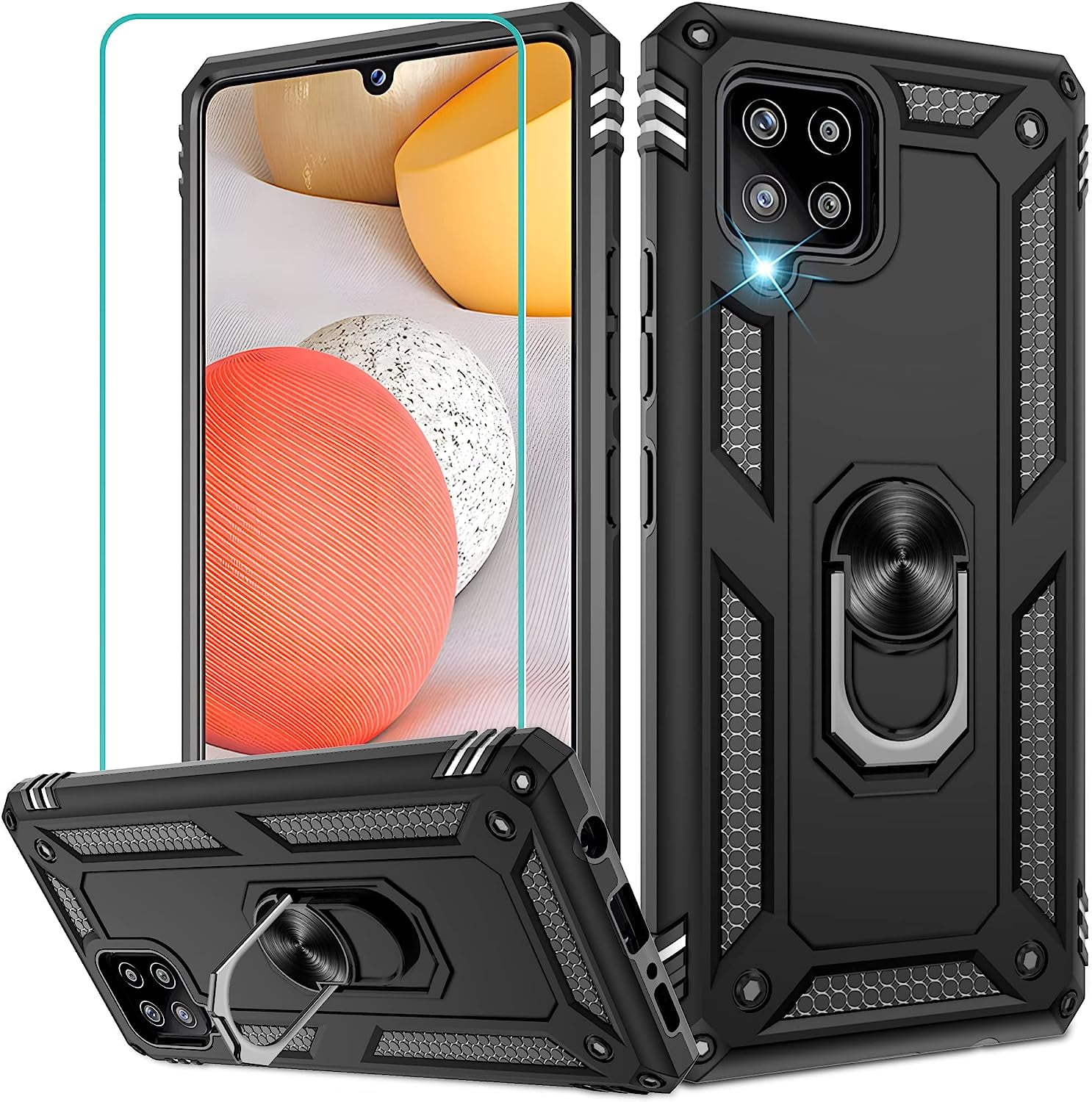 Samsung Galaxy A42 5G Case, with HD Screen Protector, Dual Guard ...