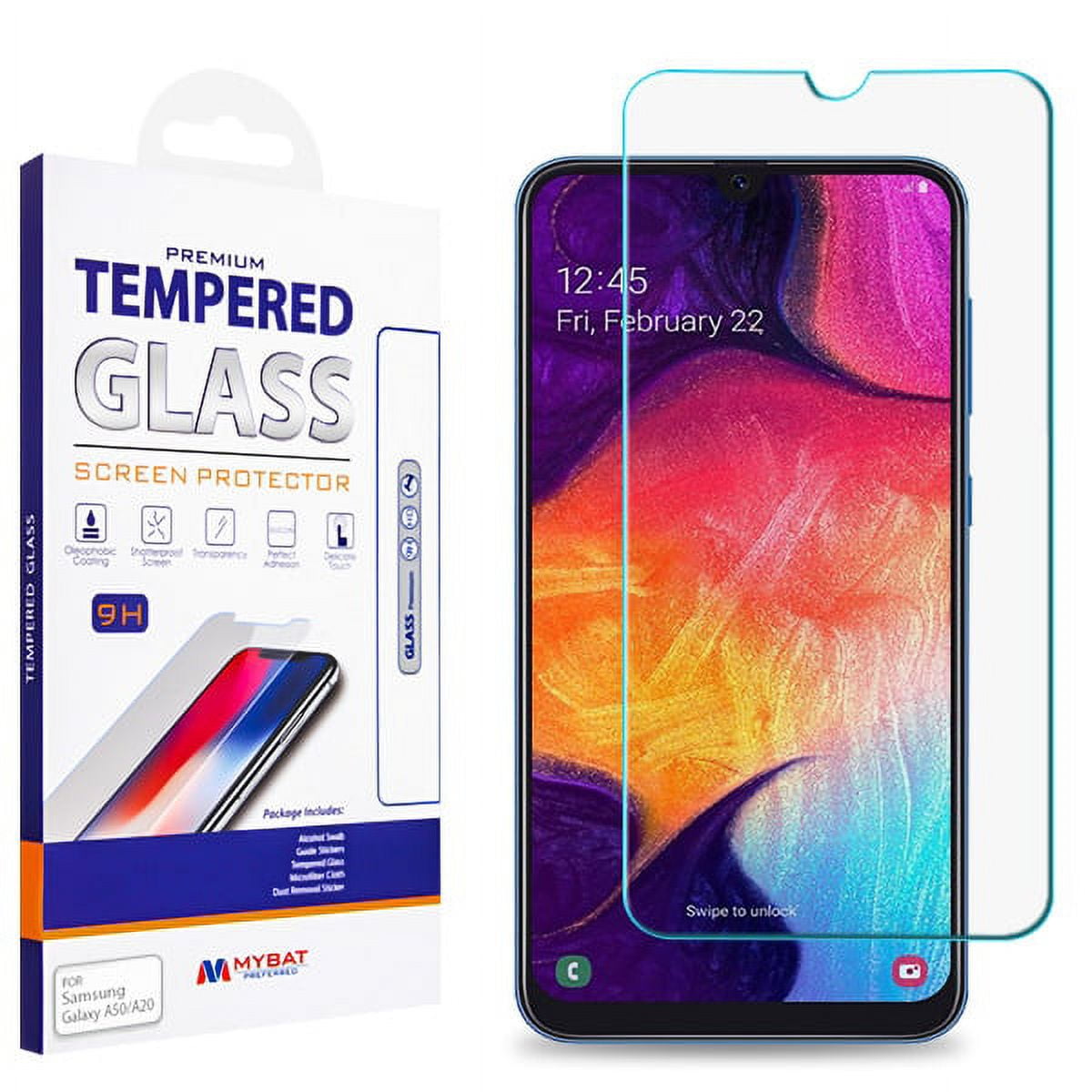 Samsung Galaxy A50 Tempered Glass Screen Protector Premium HD Clarity 0 ...