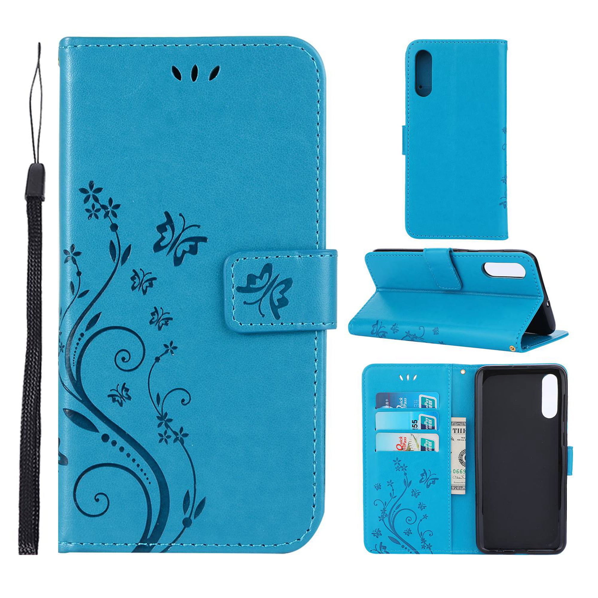 Samsung Galaxy A50 Wallet Case, Dteck Embossed Flower PU Leather ...