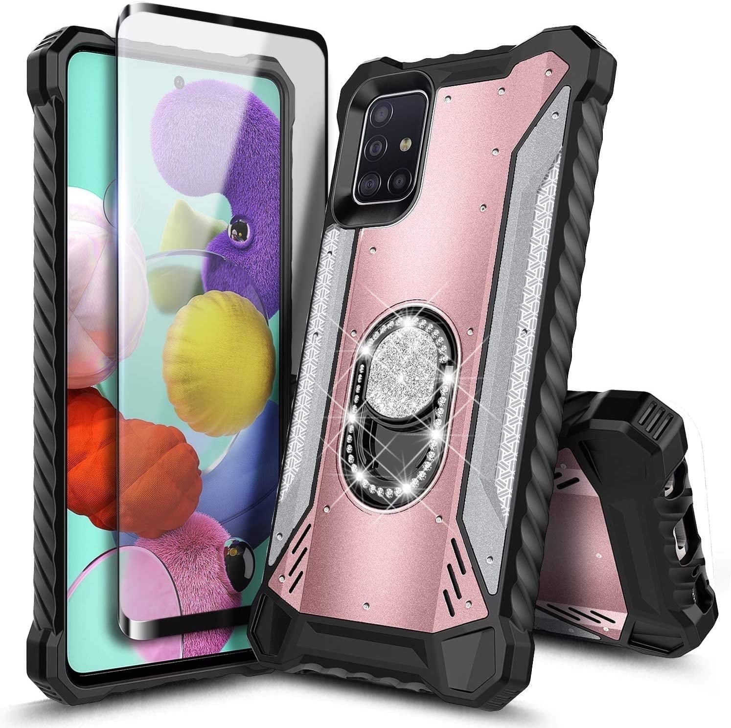 For Samsung Galaxy A51 5G [NOT 4G] Case, with Tempered Glass Screen ...