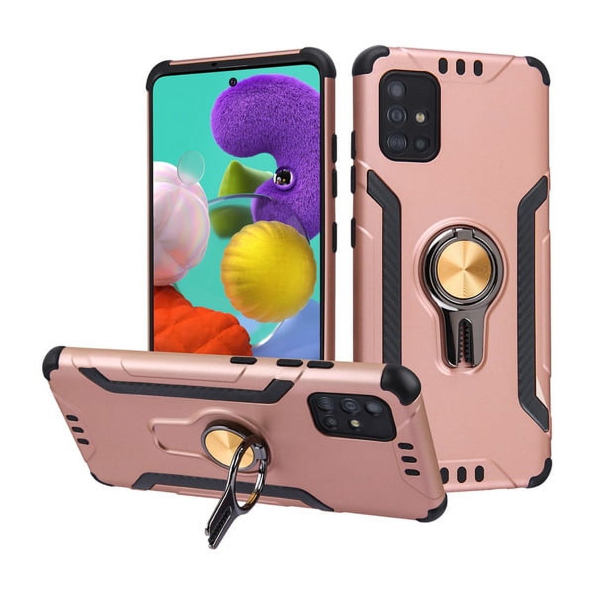 Samsung Galaxy A51 Phone Case Ring Stand Hybrid Rugged Heavy Duty Armor ...