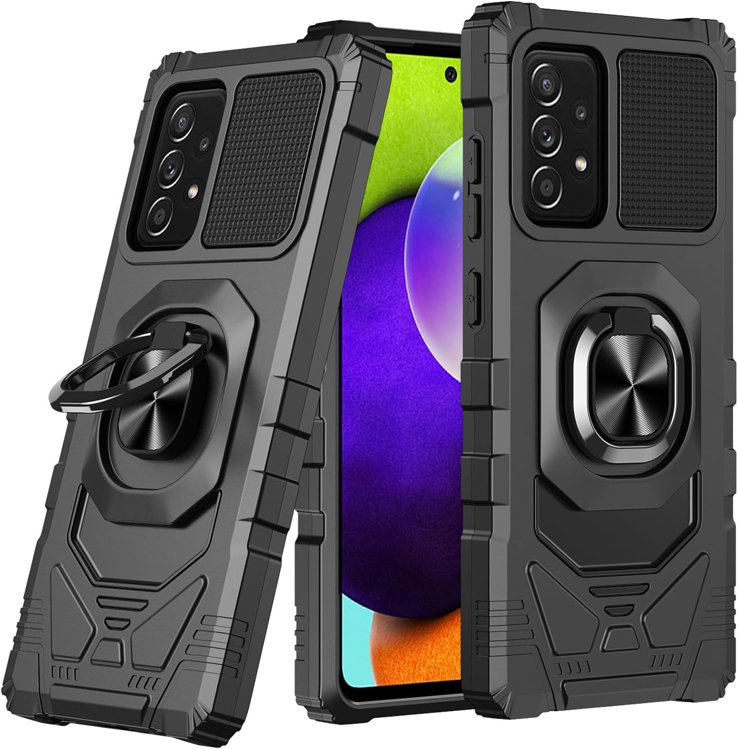 for Samsung Galaxy A52 5G Case A52 4G with Kickstand Ring Magnetic ...